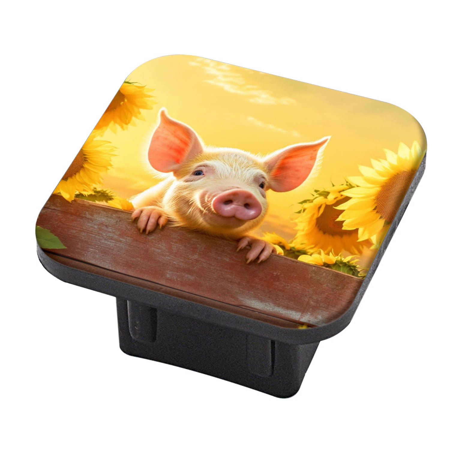 Hitch Cover Fits For 2-Inch Hitch,Cute Pig In Sunflower Field And ...