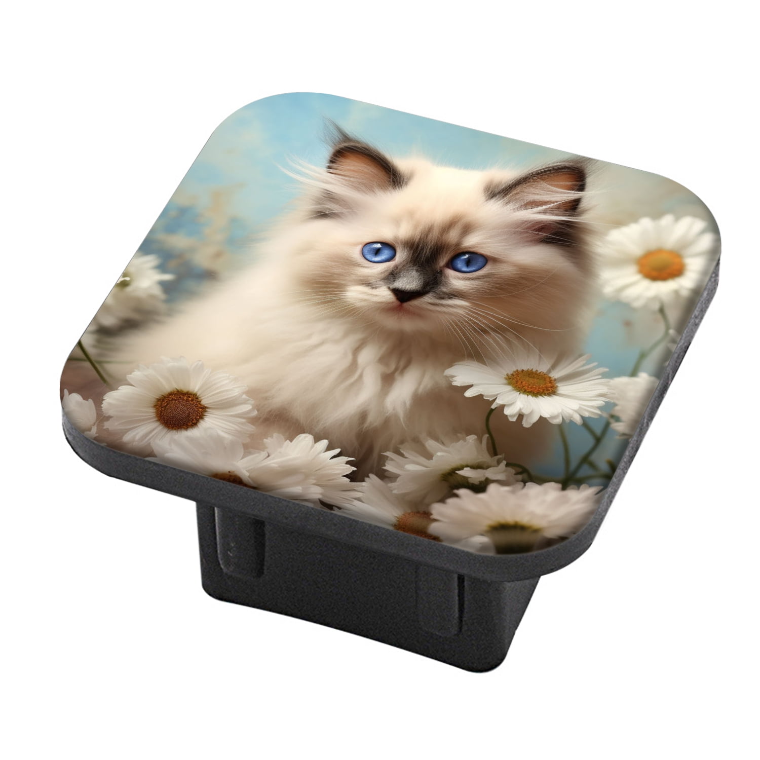 Hitch Cover Fits For 2-Inch Hitch,Cute Ragdoll Cat Surrounded By White ...