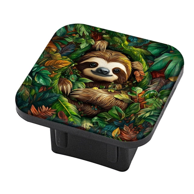 Hitch Cover Fits For 2-Inch Hitch,Cute Sloth Lives In Tropical ...