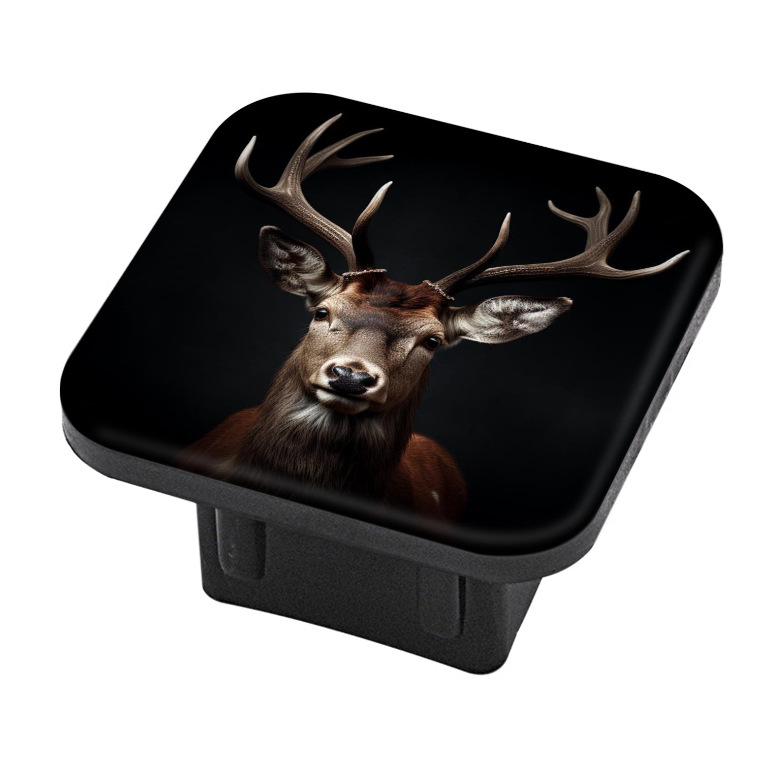 Hitch Cover Fits For 2-Inch Hitch,Deer Against A Black Backgroundrubber ...