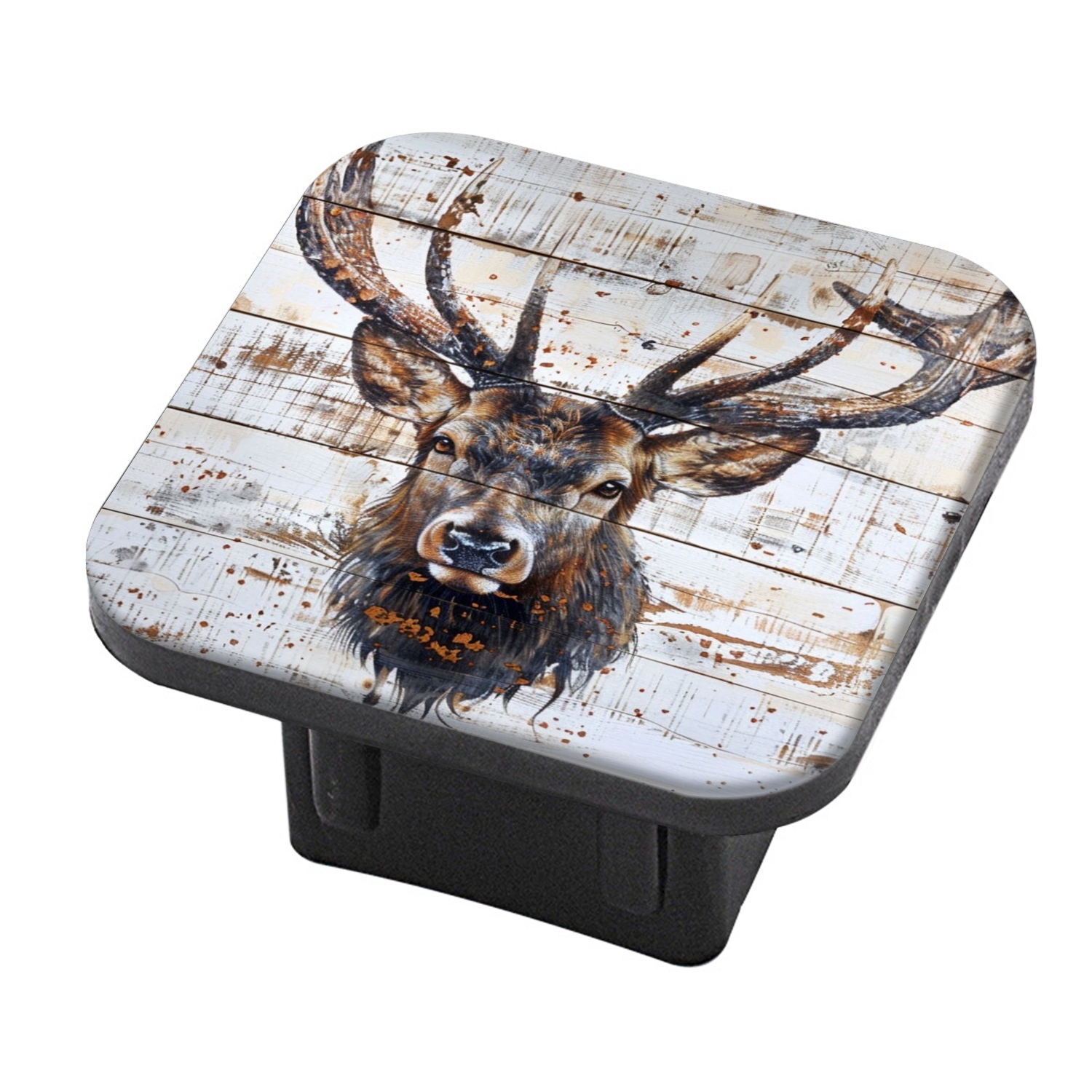 Hitch Cover Fits For 2-Inch Hitch,Deer Head On Weathered Wood - Like ...