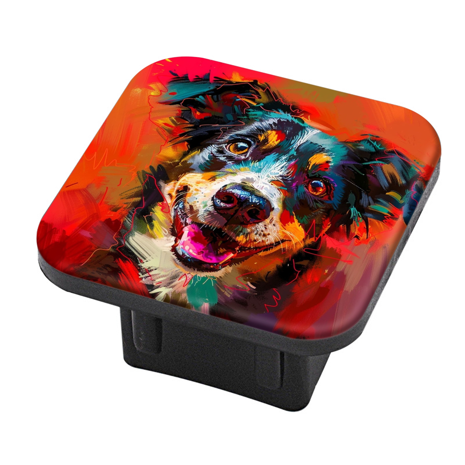 Hitch Cover Fits For 2-Inch Hitch,Dog'S Joy Captured In A Color - Rich ...