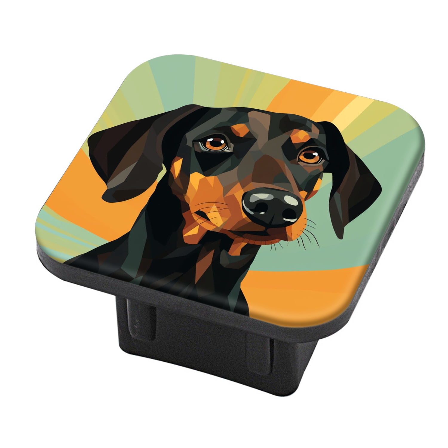 Hitch Cover Fits For 2-Inch Hitch,Elegant Black And Tan Doberman ...