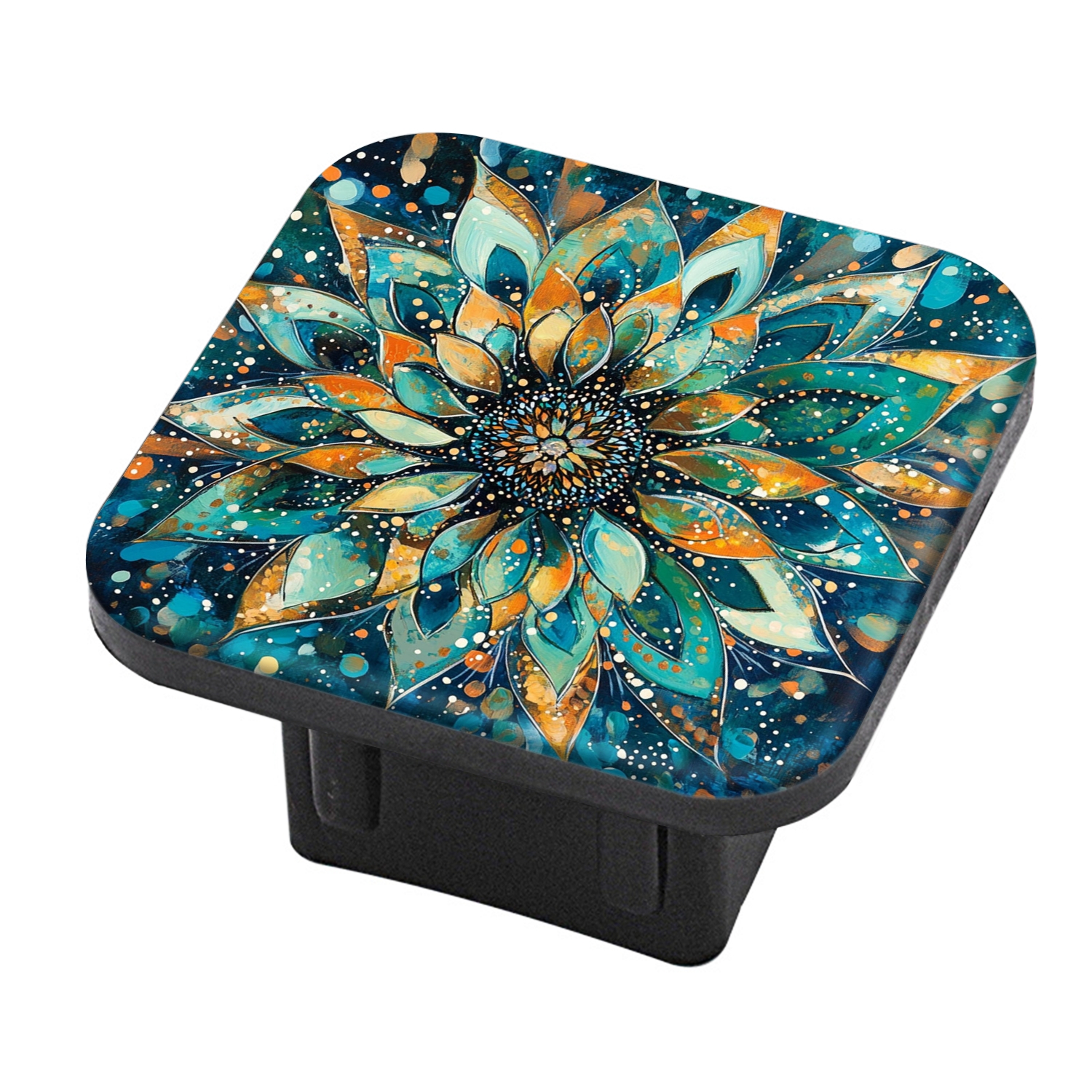Hitch Cover Fits For 2-Inch Hitch,Floral Oil Painting With Radiating ...