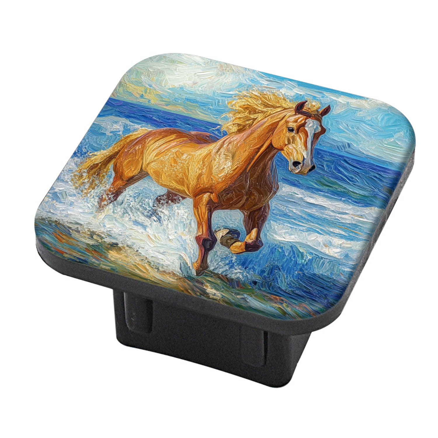 Hitch Cover Fits For 2-Inch Hitch,Galloping Horse By The Sea In Thick ...