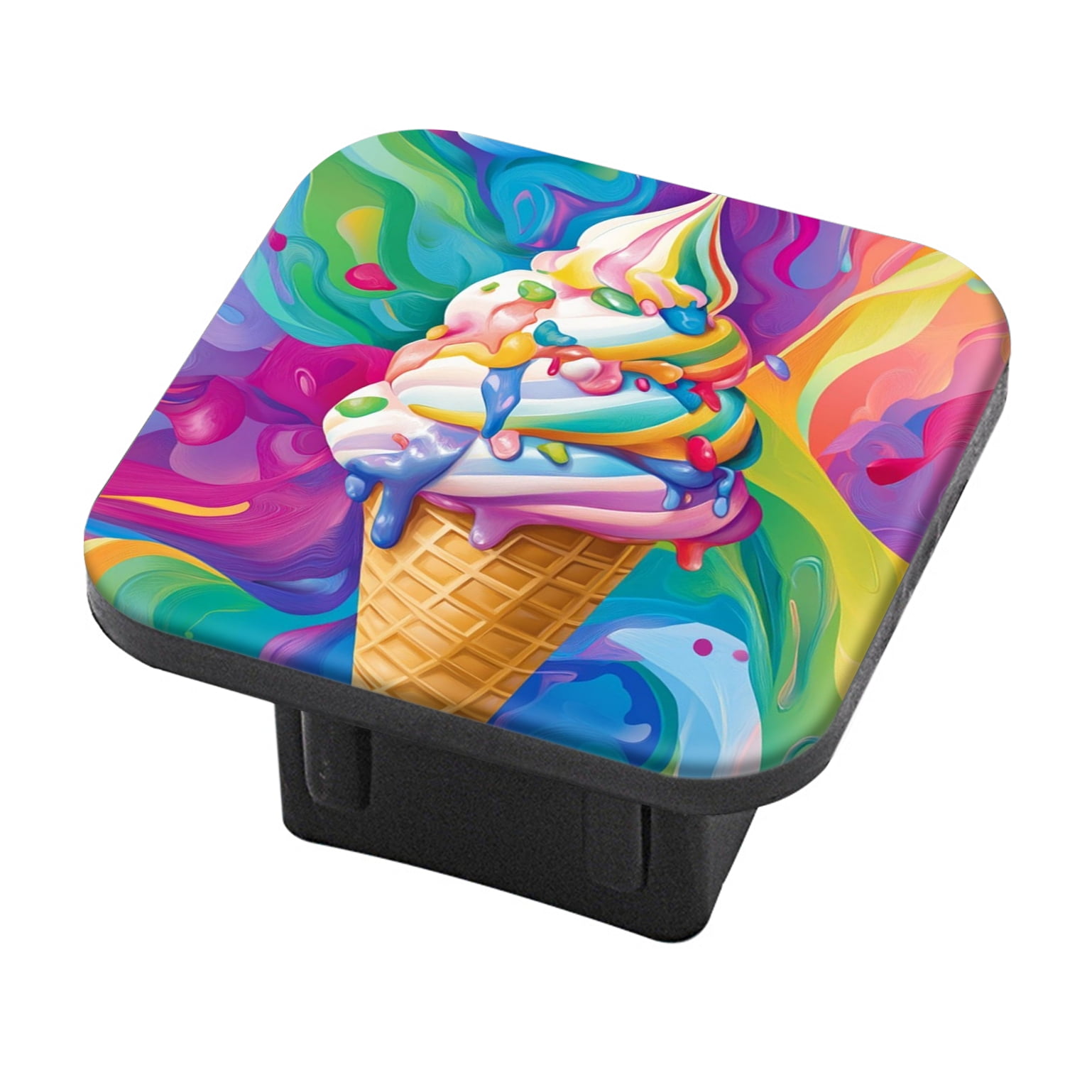 Hitch Cover Fits For 2-Inch Hitch,Ice - Cream Against A Fluid - Colored ...