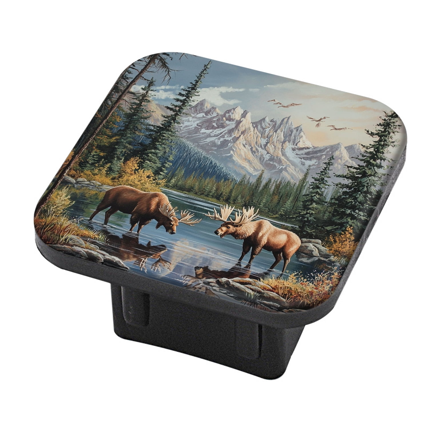 Hitch Cover Fits For 2-Inch Hitch,Moose In A Forest And Lake ...