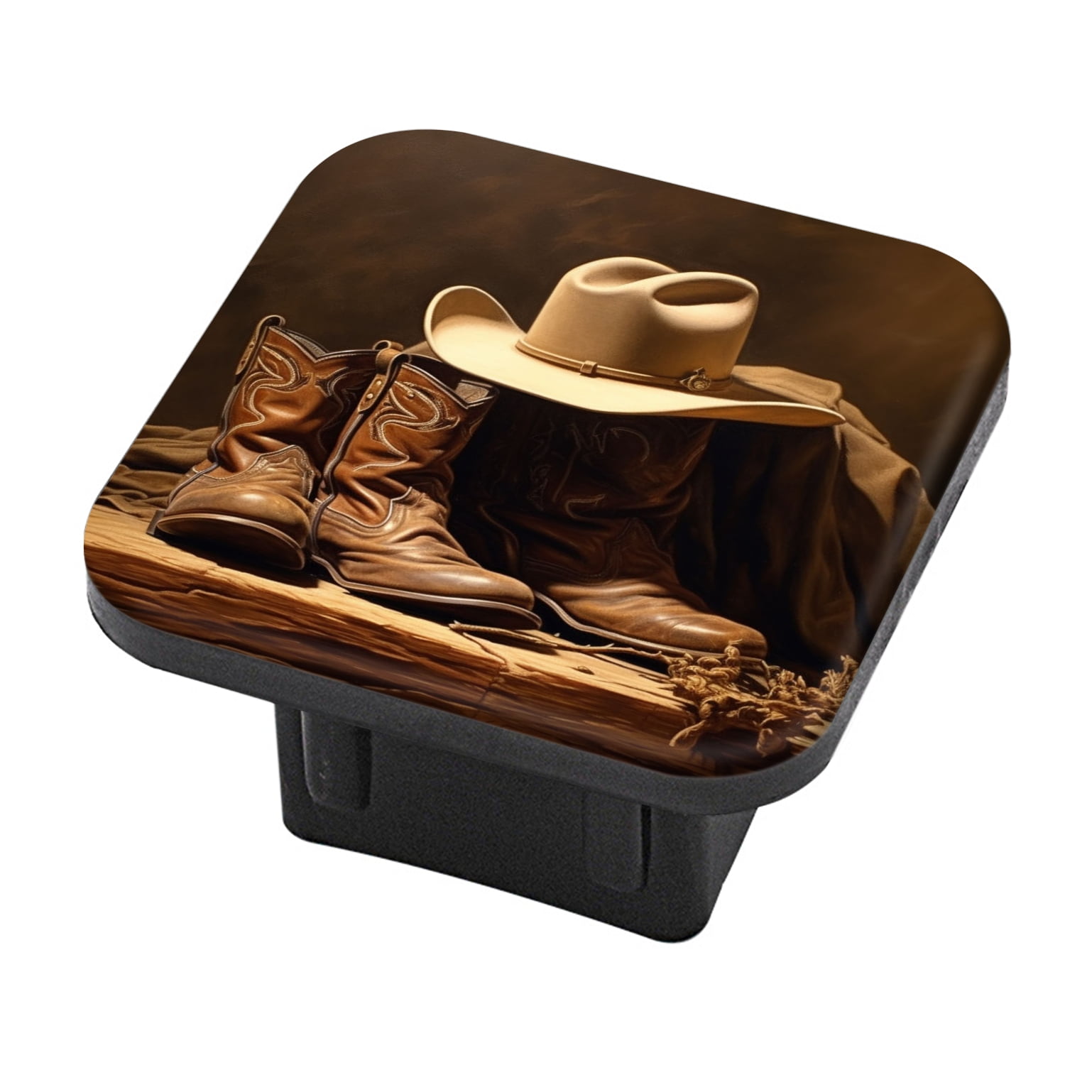 Hitch Cover Fits For 2-Inch Hitch,Oil Painting Of Cowboy Boots And Hat ...