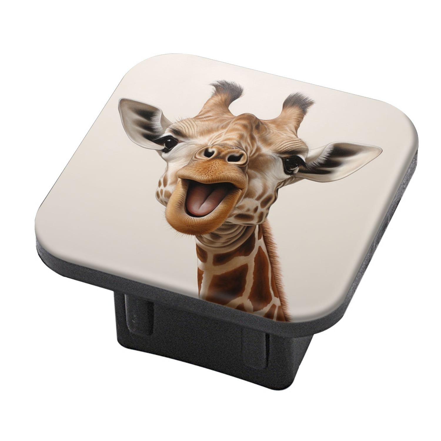 Hitch Cover Fits For 2-Inch Hitch,Oil Painting Of Excited Girafferubber ...