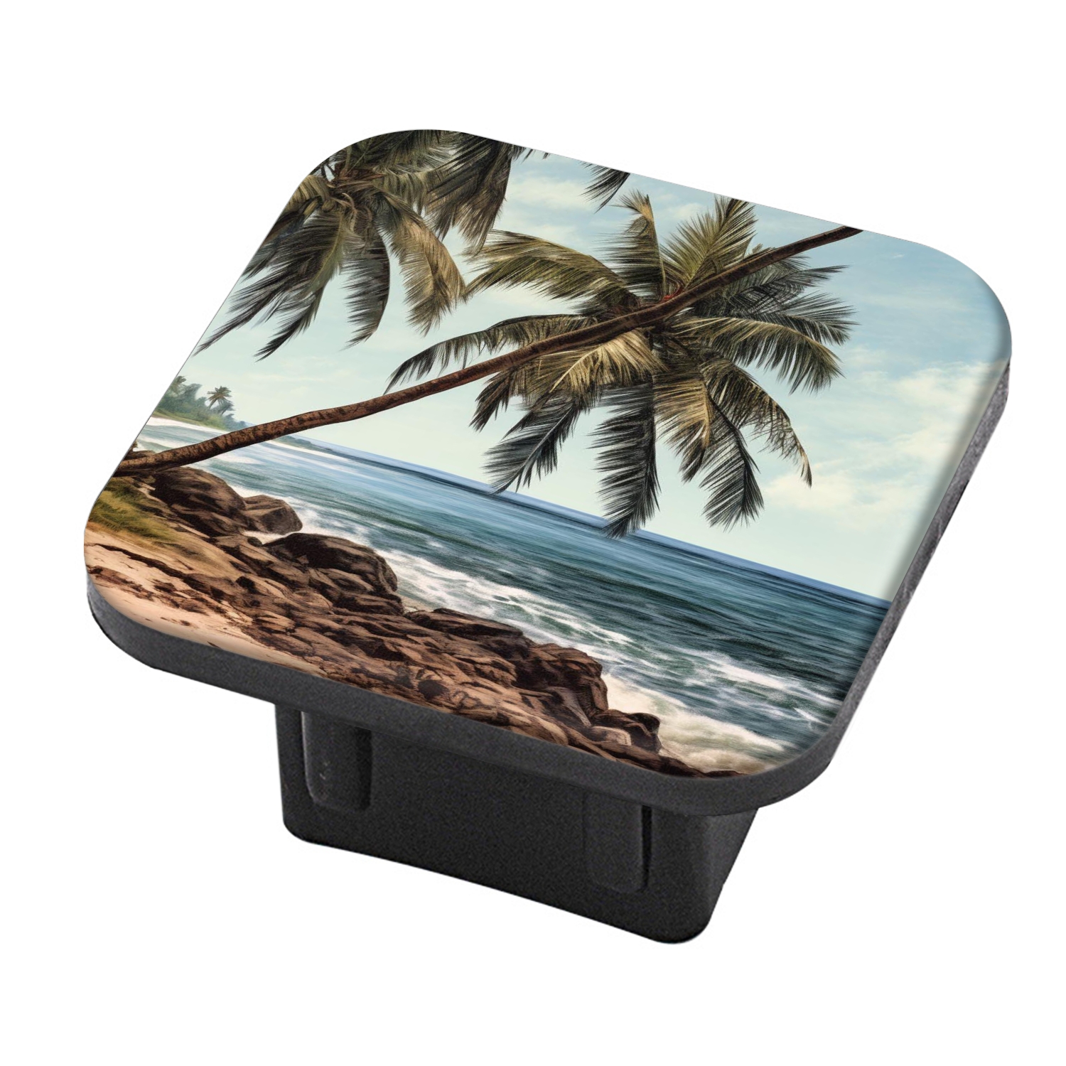 Hitch Cover Fits For 2-Inch Hitch,Oil Painting Of Palm Trees Swaying In ...