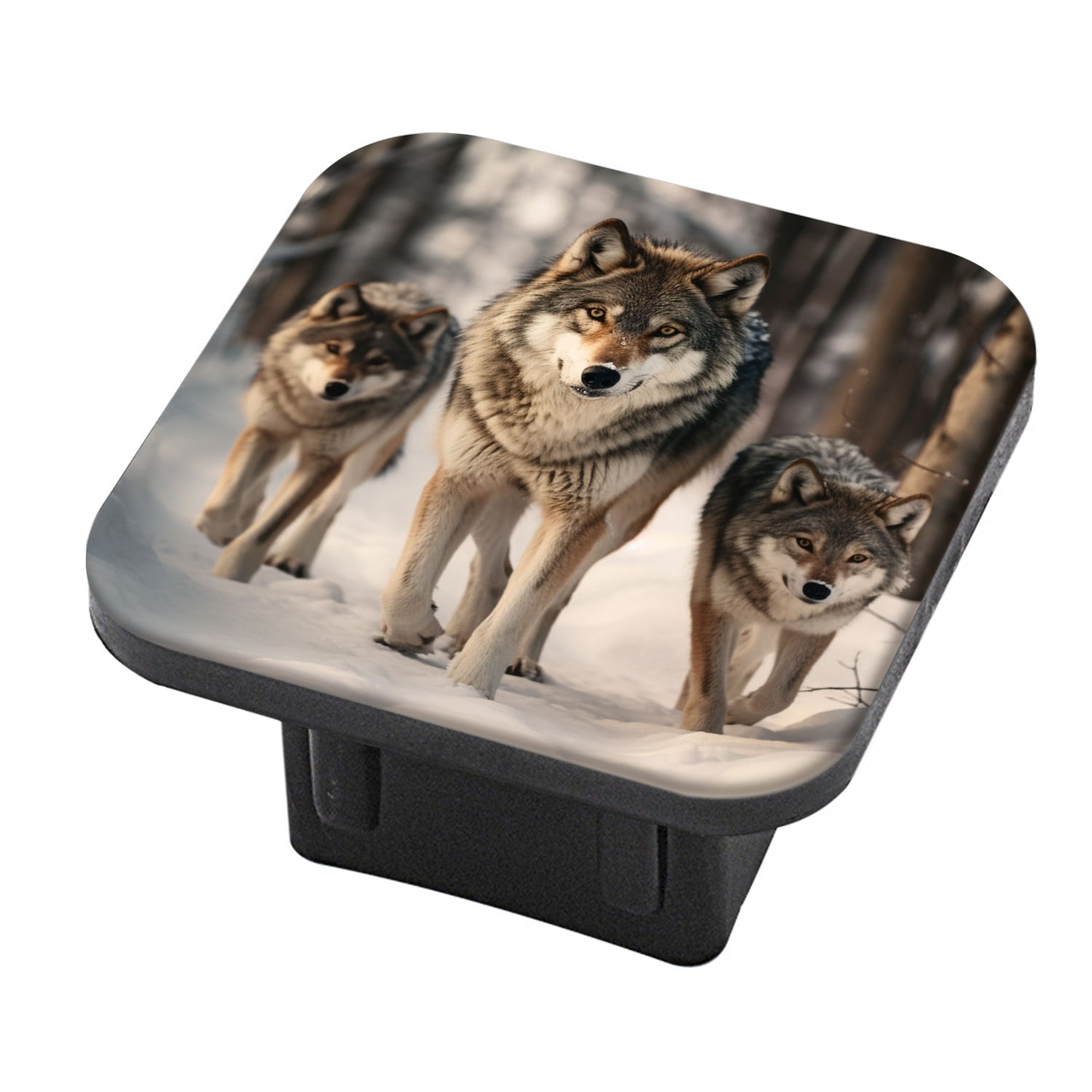 Hitch Cover Fits For 2-Inch Hitch,Oil Painting Of Wolf With Grey And ...