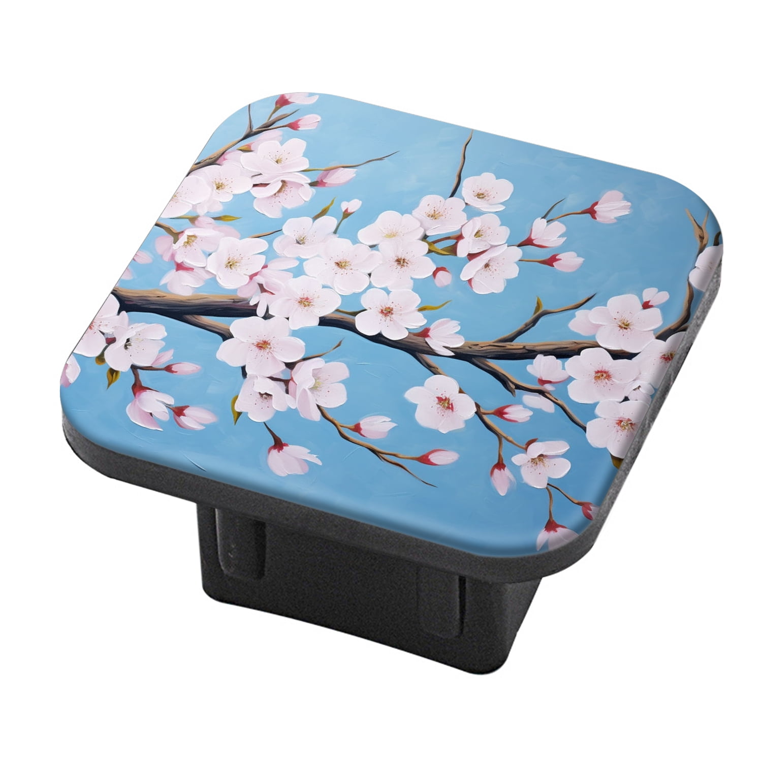 Hitch Cover Fits For 2-Inch Hitch,Painting Of Cherry Blossoms On The ...