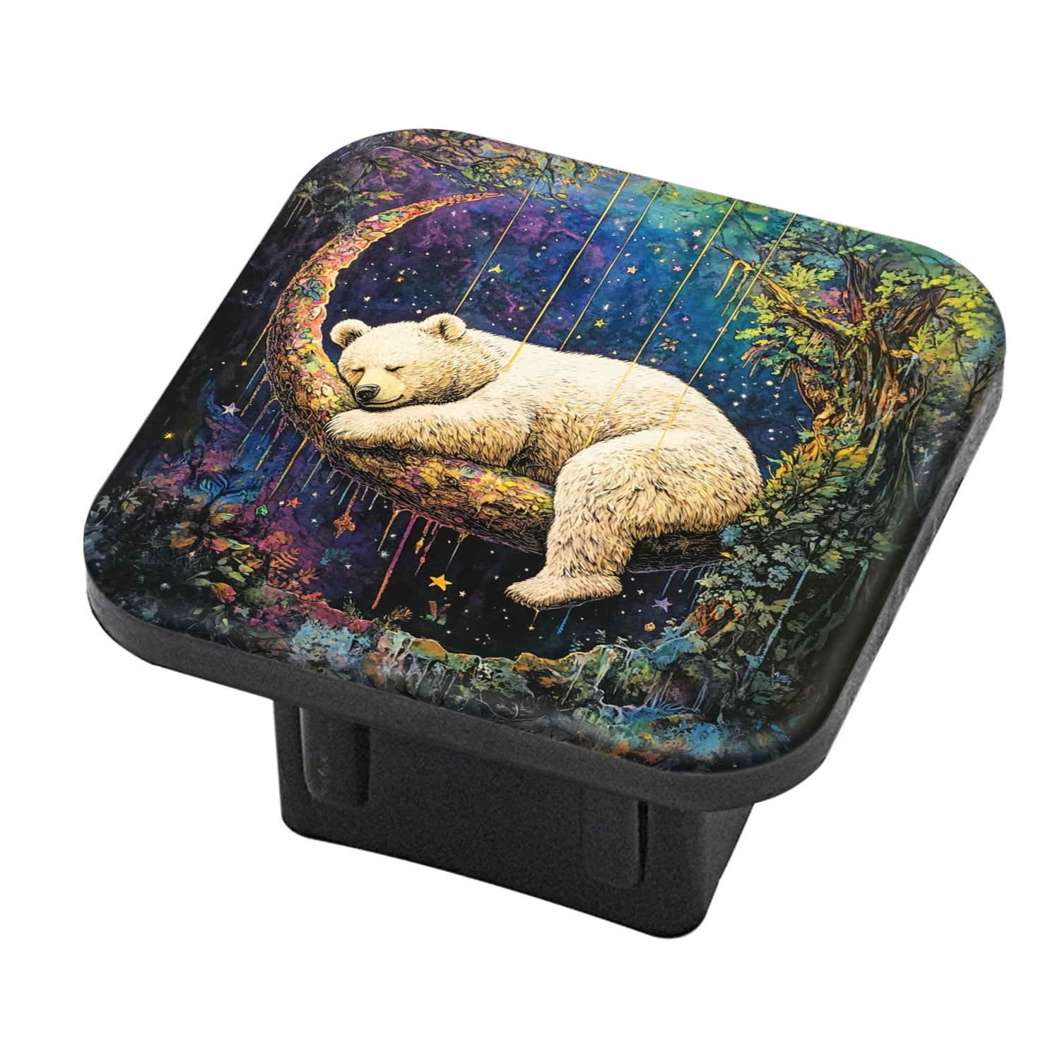 Hitch Cover Fits For 2-Inch Hitch,Polar Bear Sleeping On A Colorful ...