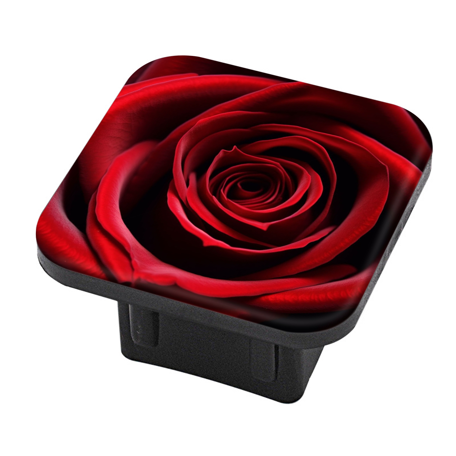 Hitch Cover Fits For 2-Inch Hitch,Red Rose With Deep Crimson Hues And ...