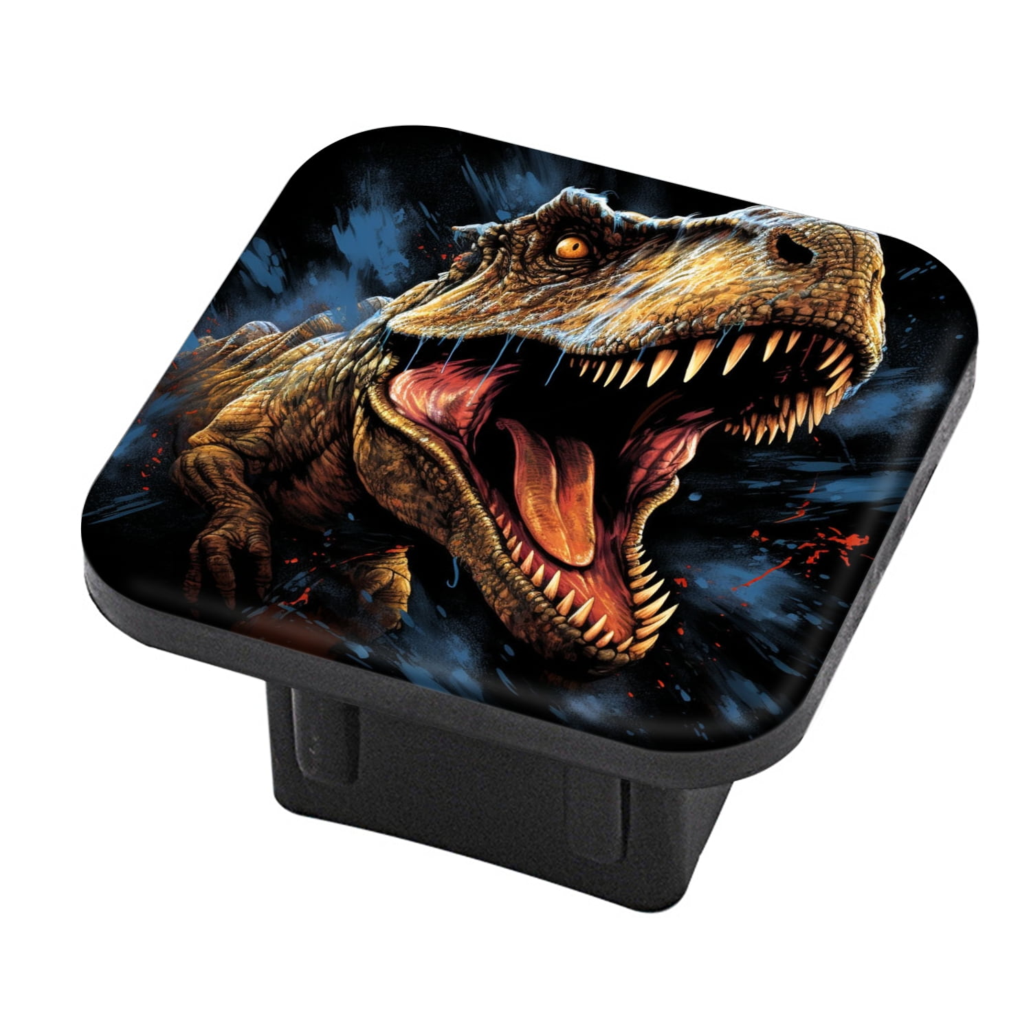 Hitch Cover Fits For 2-Inch Hitch,Roaring T - Rex In A Lush, Green ...