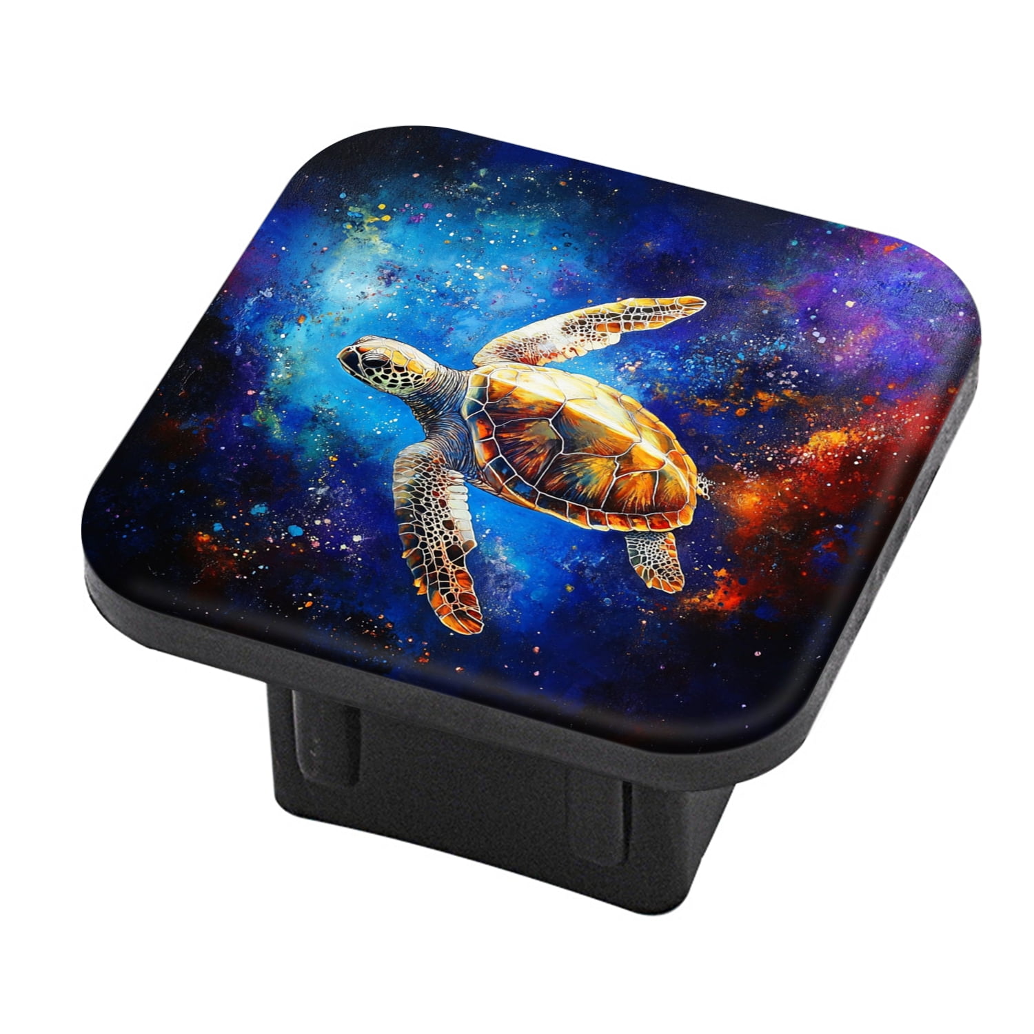 Hitch Cover Fits For 2-Inch Hitch,Sea Turtle In A Colorful Cosmic ...