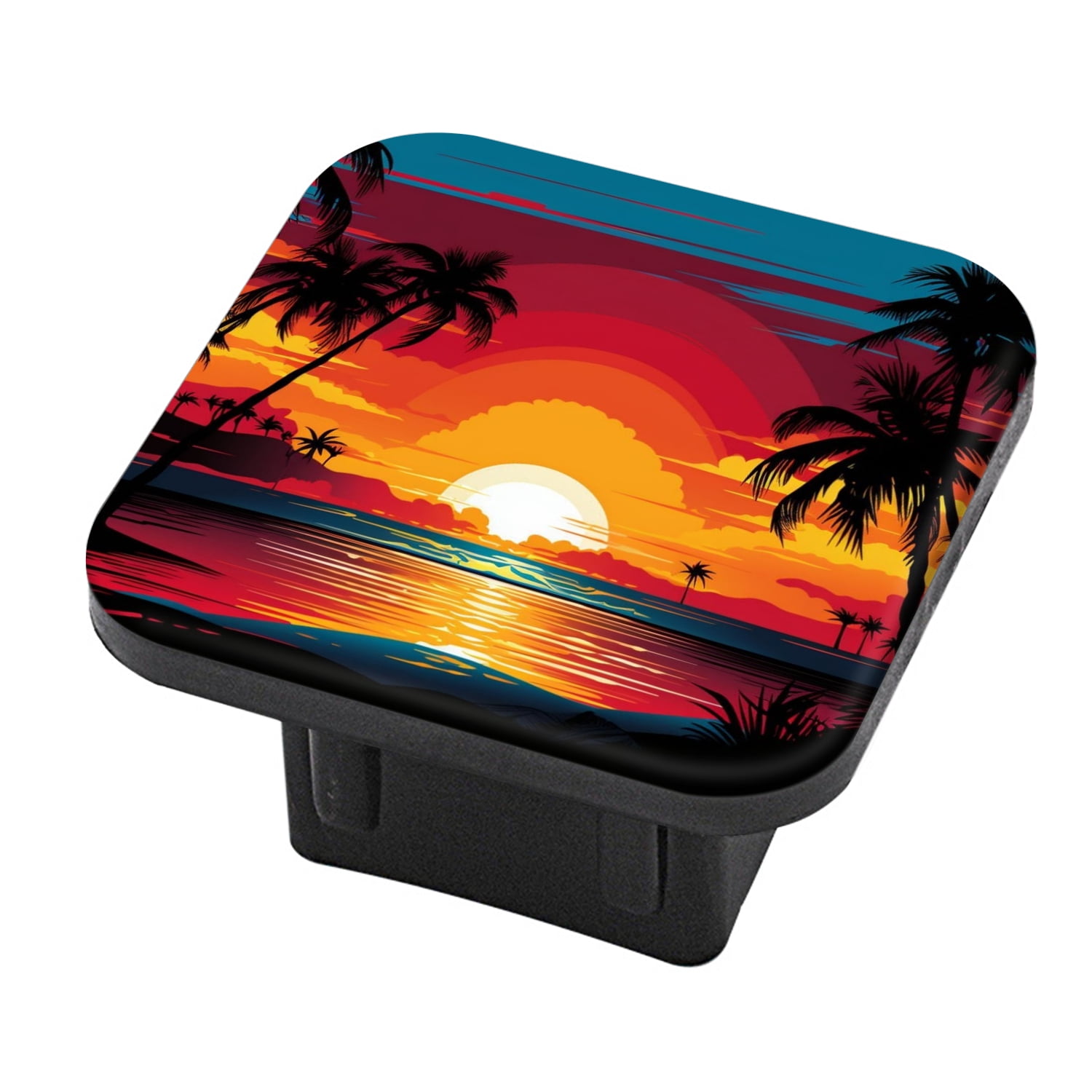 Hitch Cover Fits For 2-Inch Hitch,Tropical Sunset Over The Ocean With ...