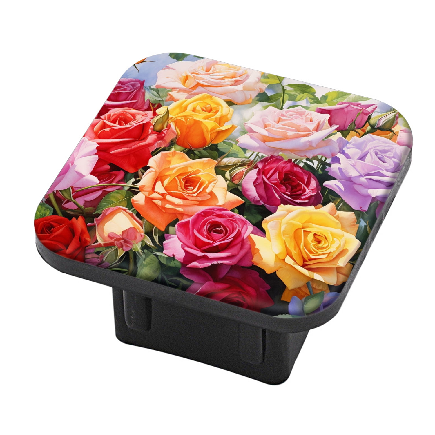 Hitch Cover Fits For 2-Inch Hitch,Vibrant Painting Of Roses In Various ...
