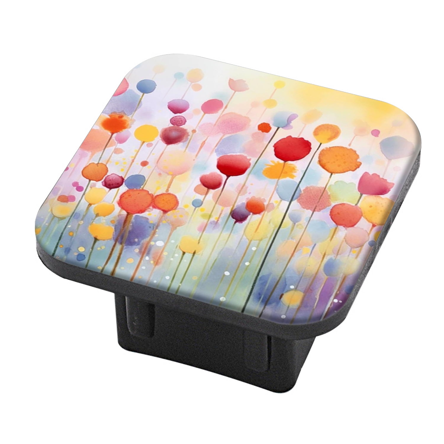 Hitch Cover Fits For 2-Inch Hitch,Watercolor Painting Of Flowersrubber ...