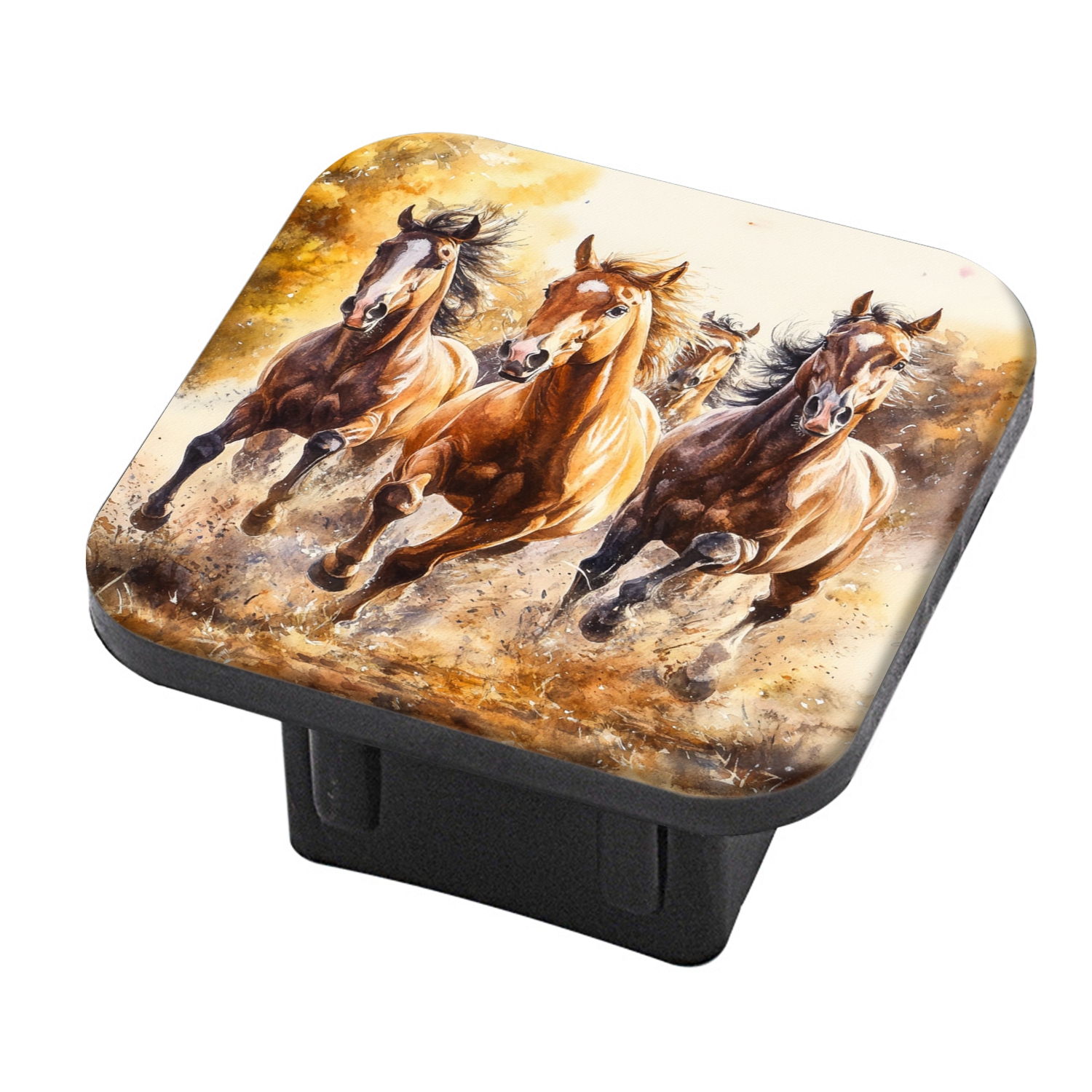 Hitch Cover Fits For 2-Inch Hitch,Watercolor Painting Of Galloping ...