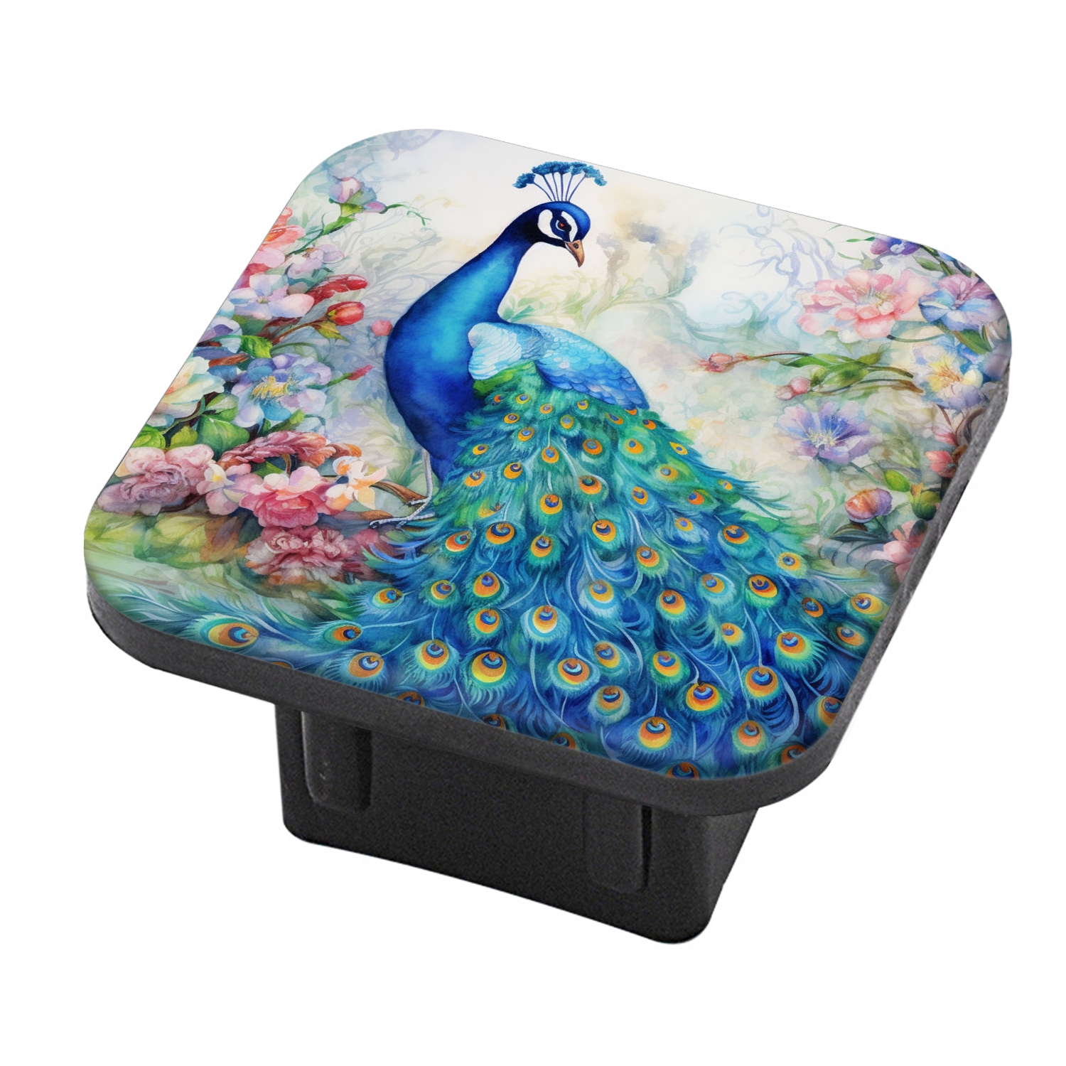 Hitch Cover Fits For 2-Inch Hitch,Watercolor Painting Of Peacock With ...
