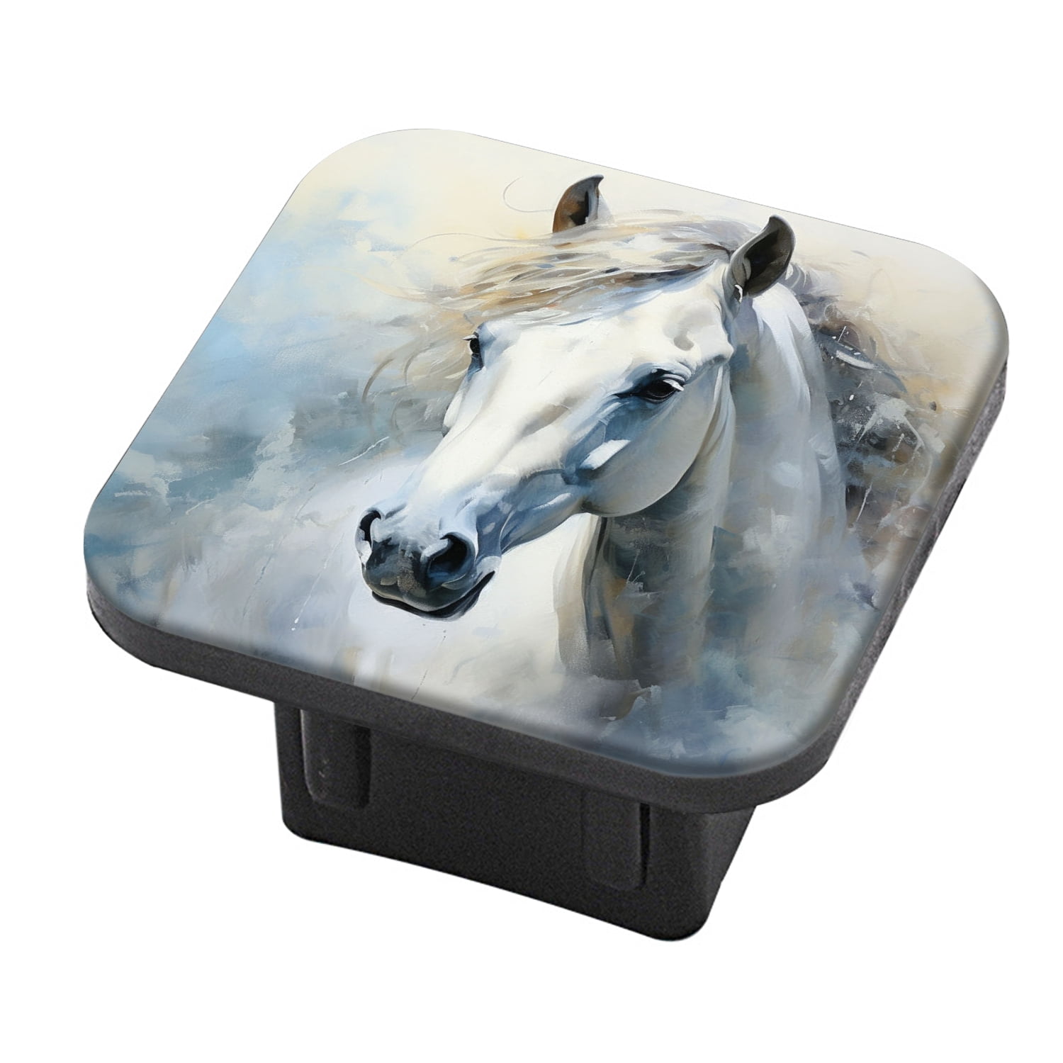 Hitch Cover Fits For 2-Inch Hitch,White Horse'S With A Flowing ...