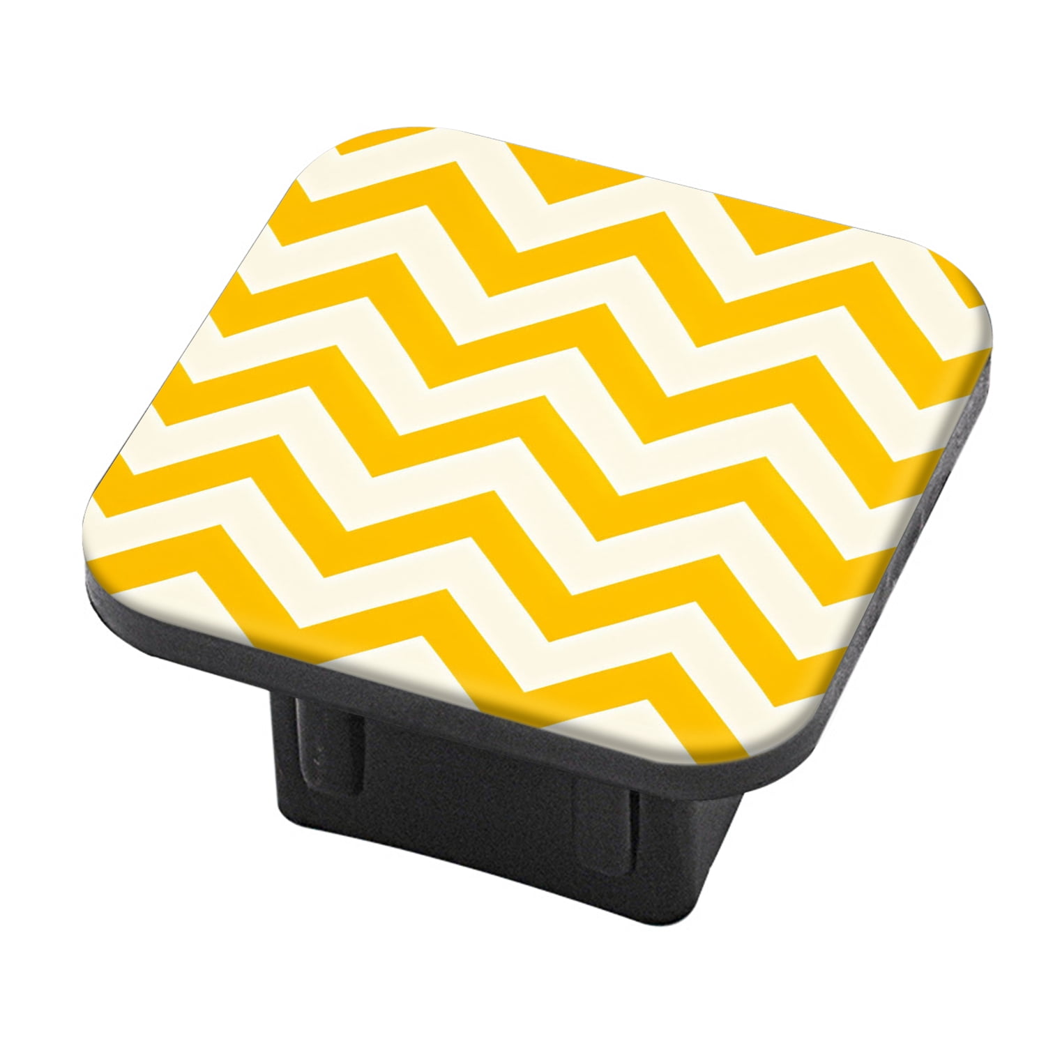 Hitch Cover Fits For 2-Inch Hitch,Yellow Pattern On White ...
