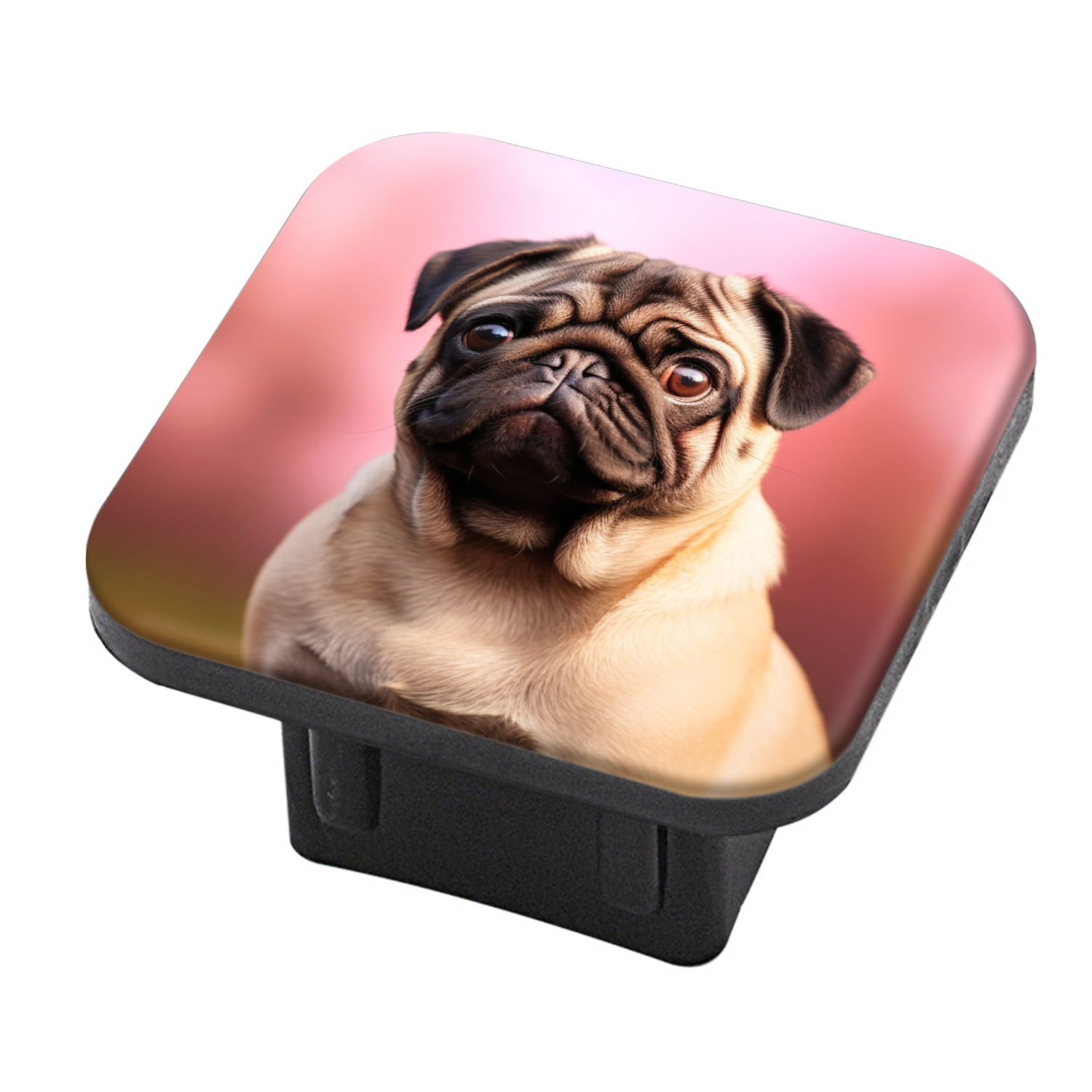 Hitch Cover Fits For 2-Inch Hitch,Cute Pug Dogrubber Trailer Hitch ...