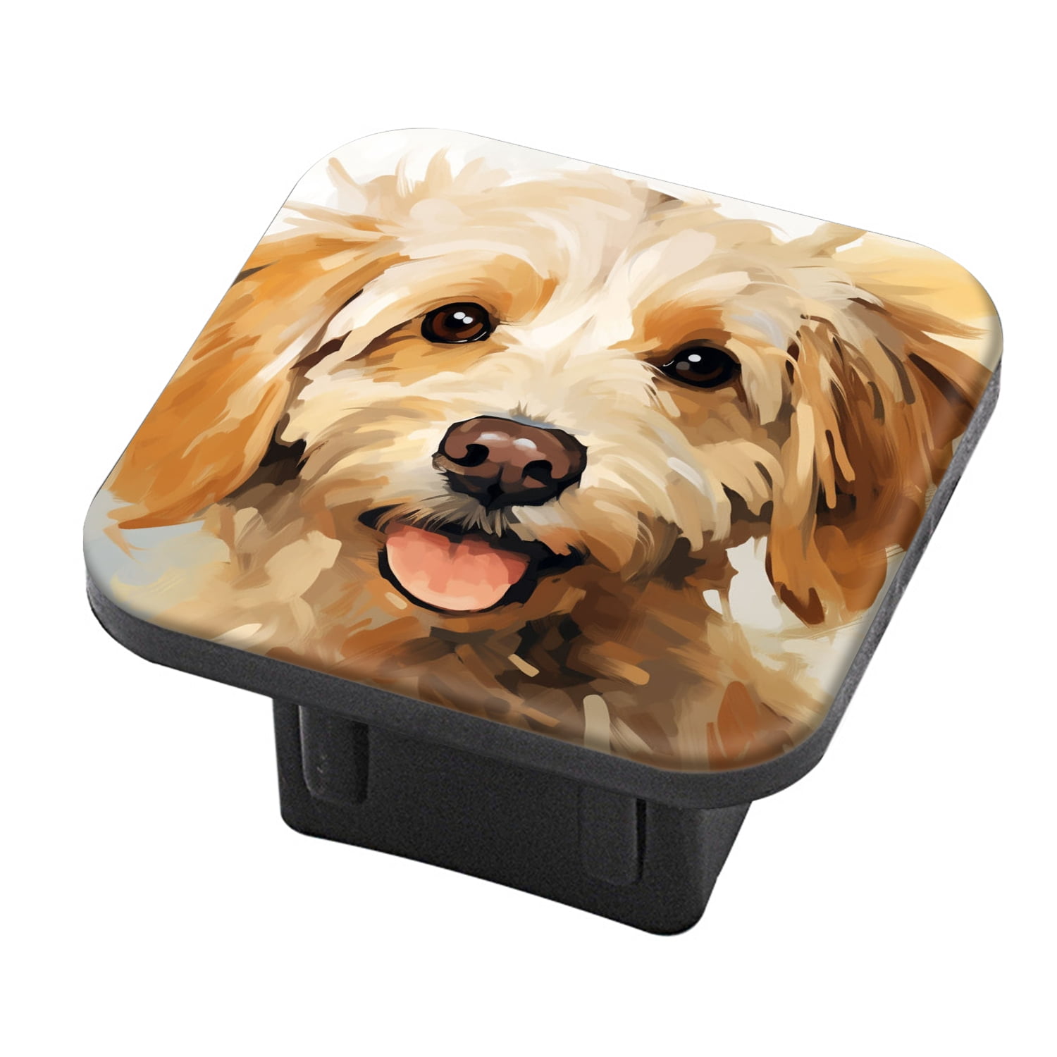 Hitch Cover Fits For 2-Inch Hitch,Happy Golden Doodlerubber Trailer ...
