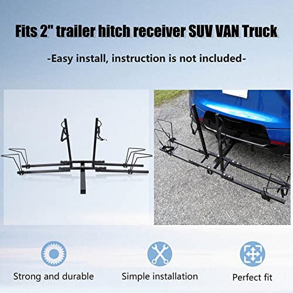 Hitch Mount Bike Rack Carrier Upright 2 Mountain Bike E-Bike Carrier ...
