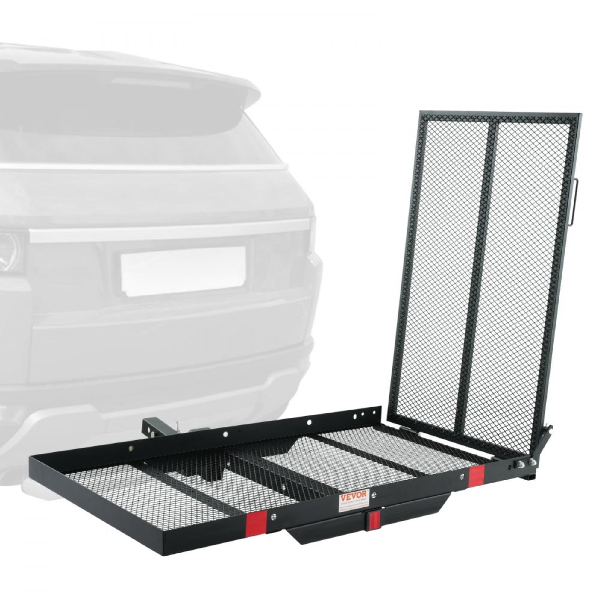 Hitch Mount Cargo Carrier, 45.3" x 25.6" Iron Hitch Cargo Rack with ...