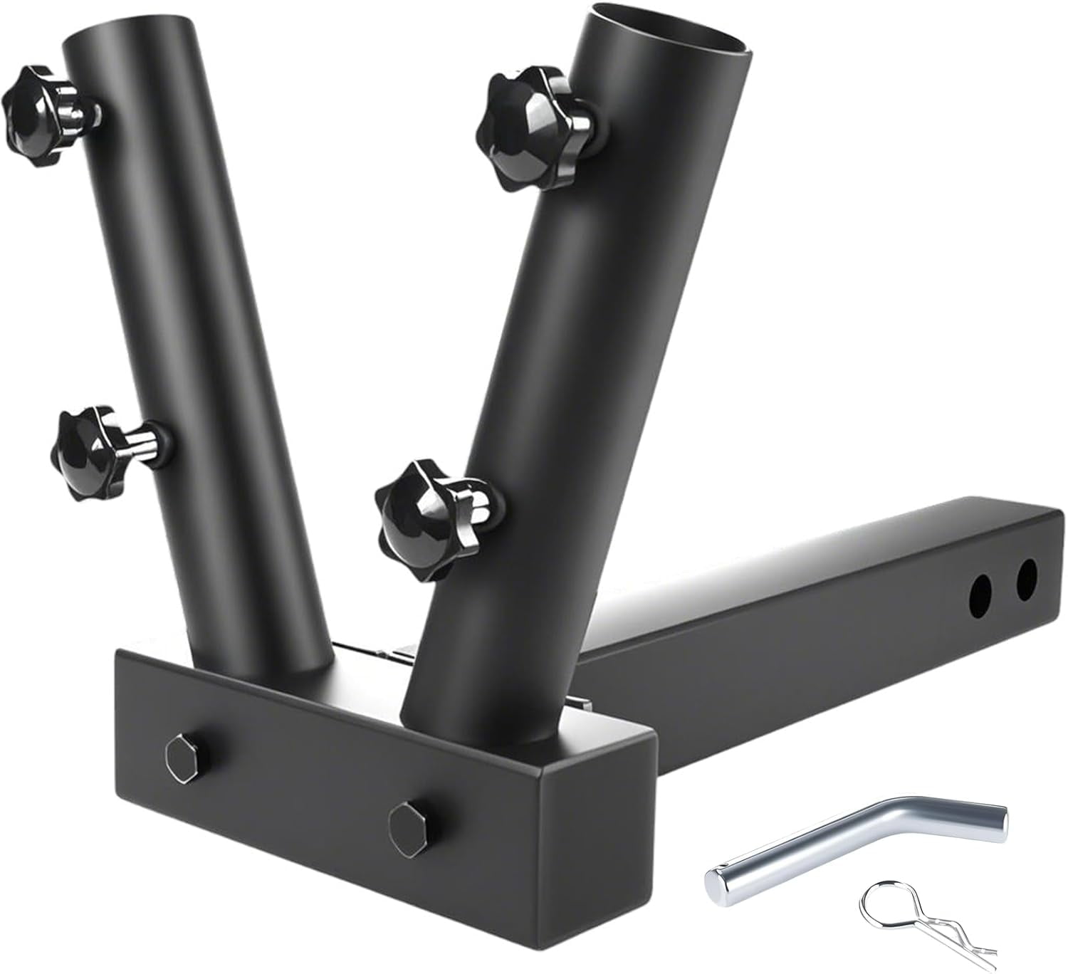 Hitch Mount Flagpole Holder - Coated, Anti-Rust Drainage Hole, Fits ...