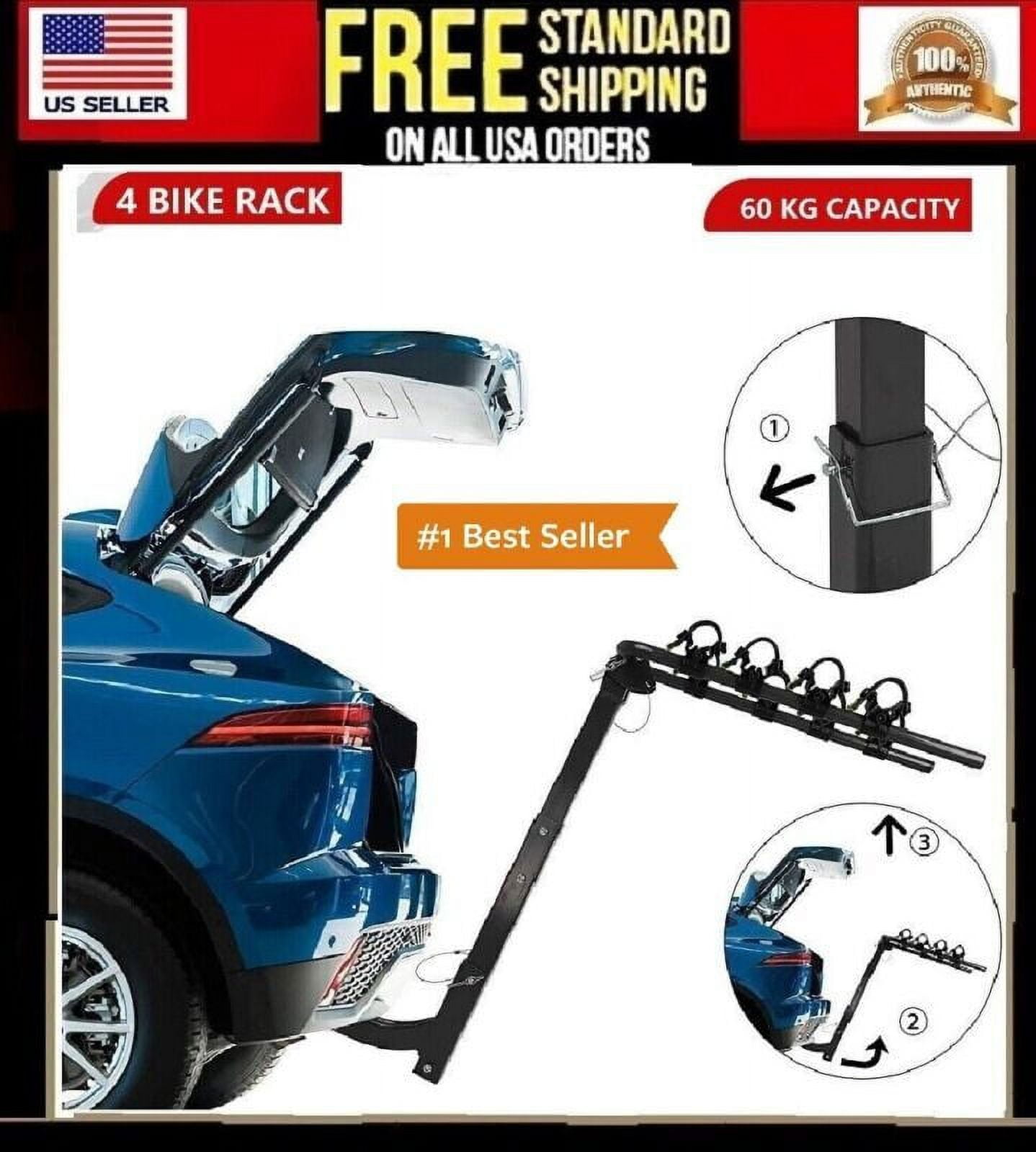 Hitch Mount Folding Bike Rack Bicycle Carrier 2" Receiver Heavy Duty ...