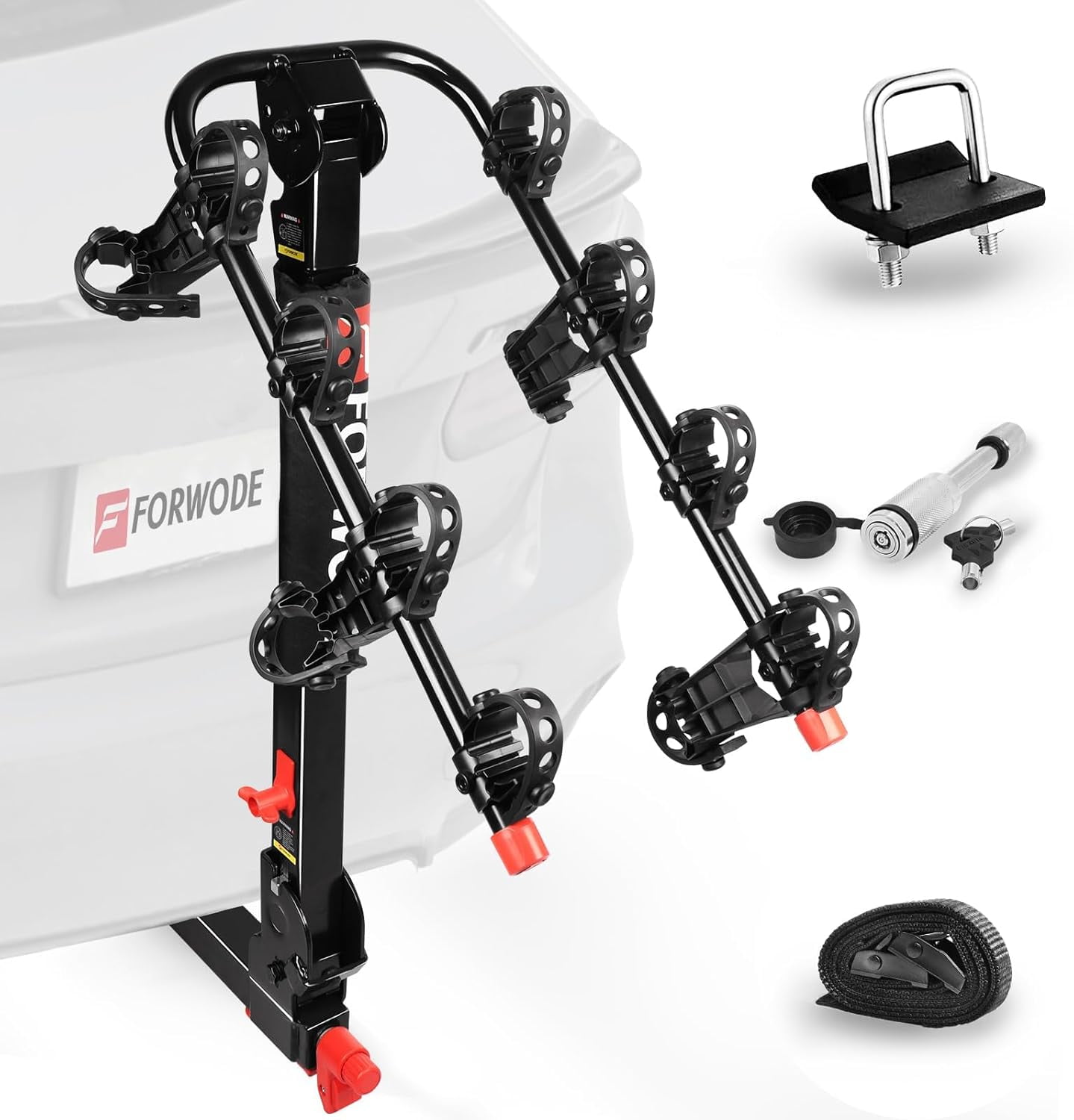 Hitch Mount Rack Fits 4 x 35 lbs Bicycles, Bike Hitch Rack for Car ...