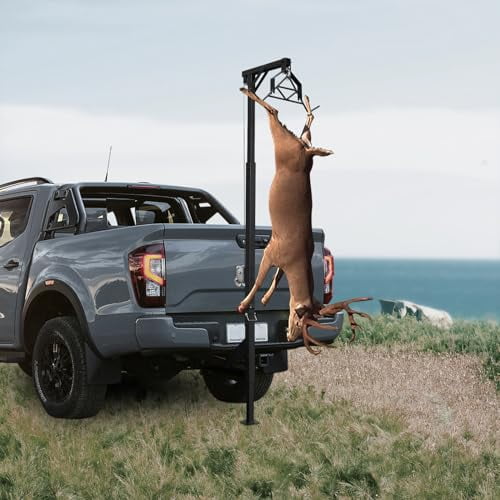 Hitch Mounted Deer Hoist, 600 lbs Big Game Hunting Deer Hoist Truck ...