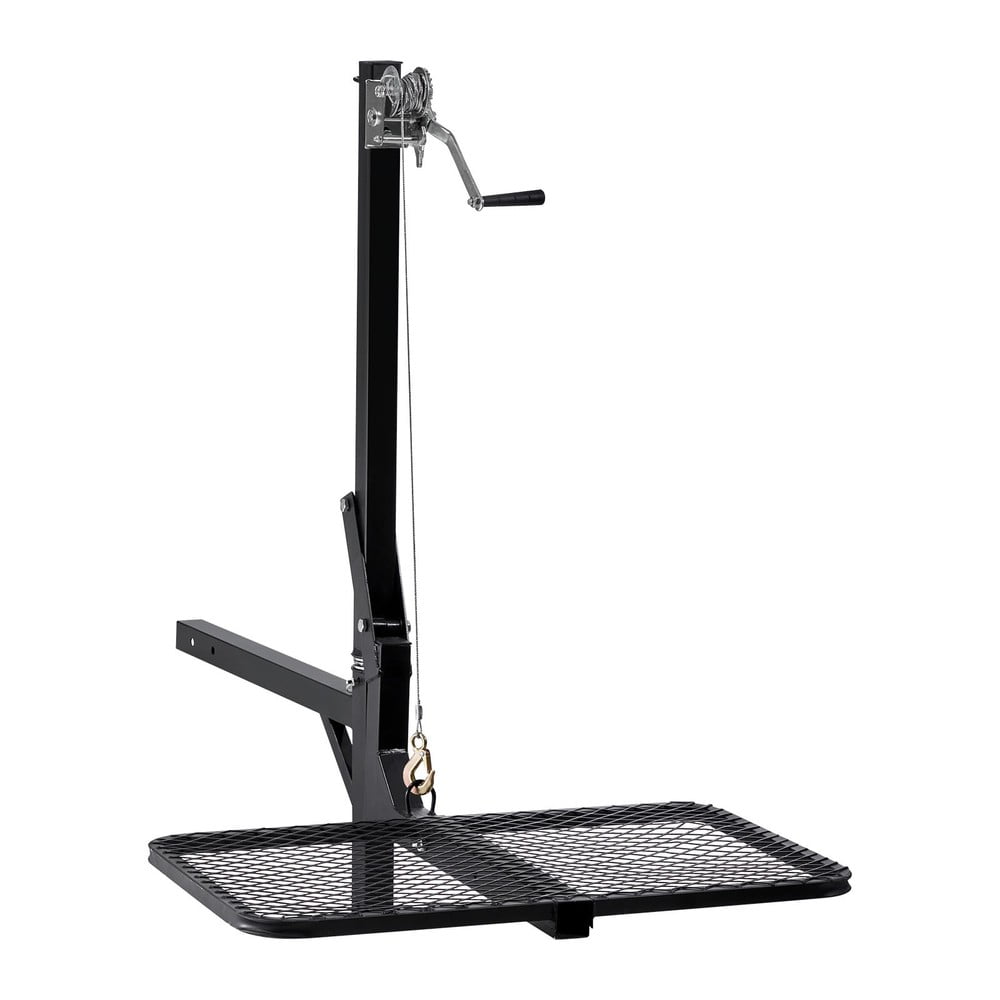 Hitch-Mounted Deer Hoist with Lift System Platform, 300 lb Game Winch ...