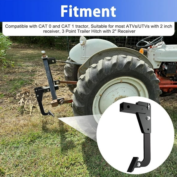 Hitch Mounted Ripper for ATV/UTV Tractor Lawn Mower Fit 2" Receiver 3 ...