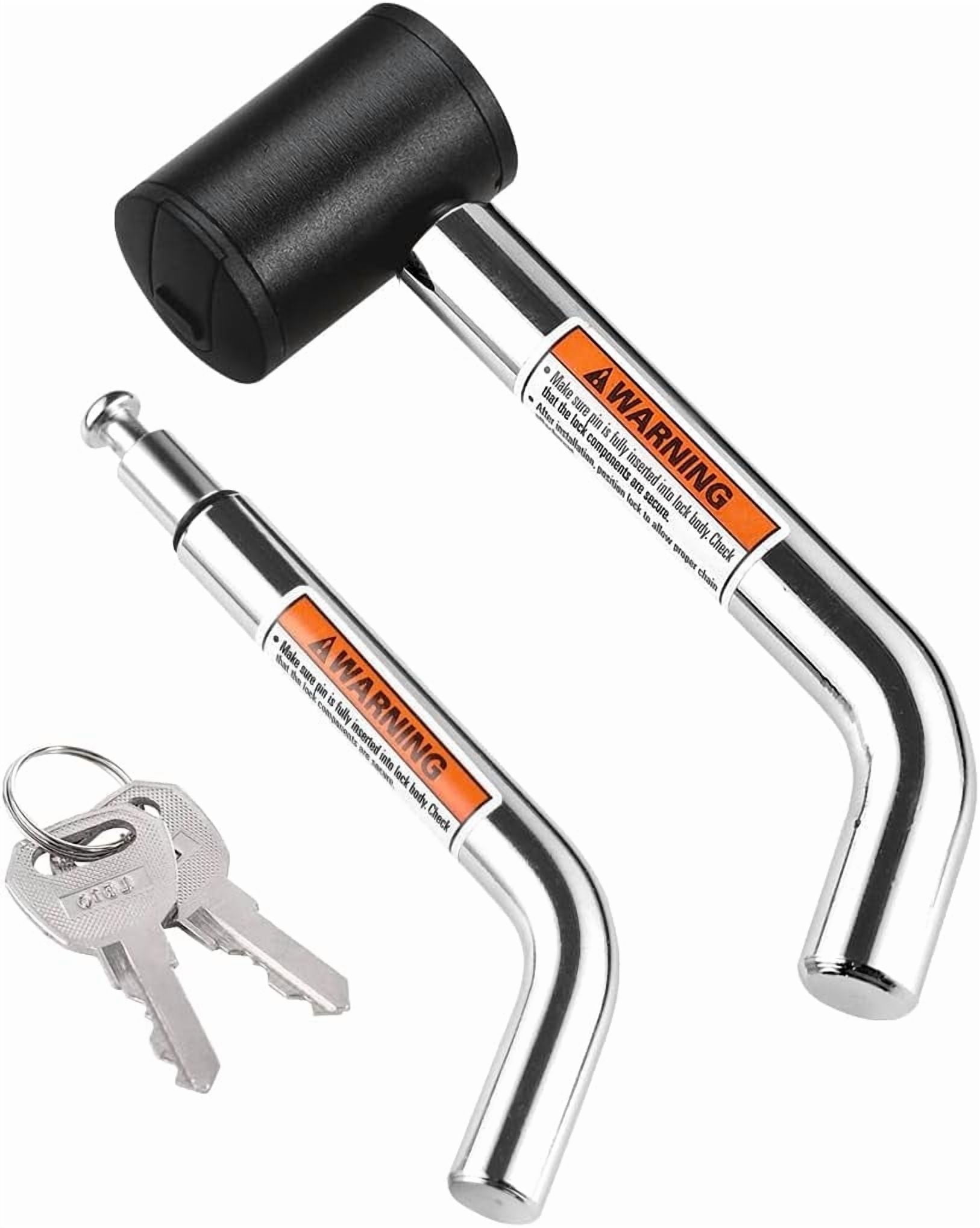 Hitch Receiver Pin Lock, Right Angle 1/2" and 5/8" Dual Pins for Class ...