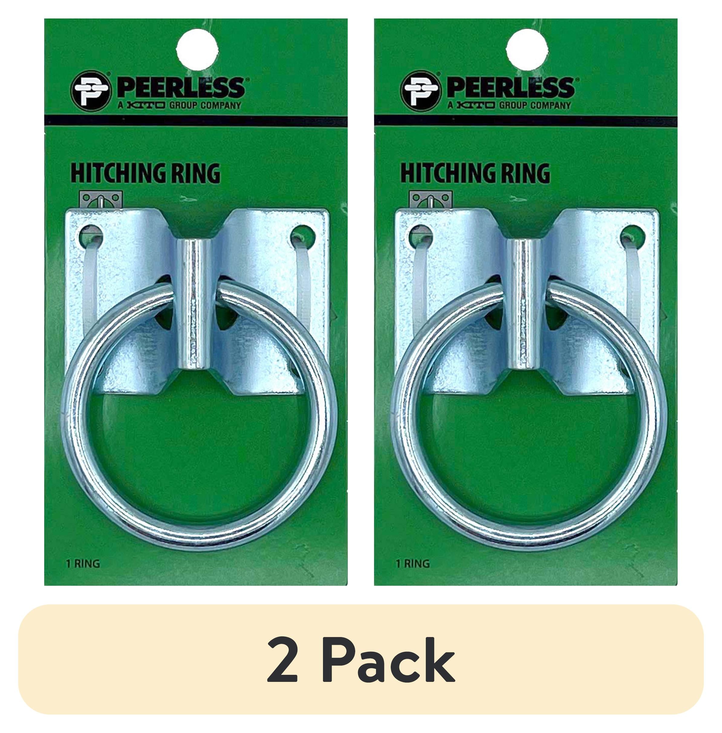 (2 pack) Hitch Ring with Plate, Zinc, Steel, Peerless Chain Company ...