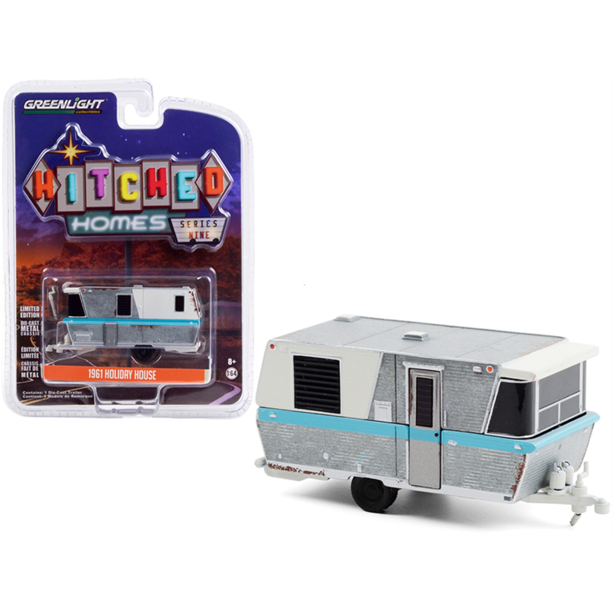 Hitched Homes 6 Piece Travel Trailers Set Series 9 1/64 Diecast Models ...