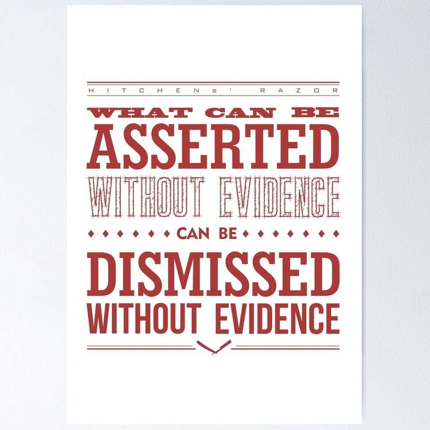 Hitchens' Razor Light Ts Poster- Unframed Poster | Wall Art | Perfect For Home Decor & Gifts ...