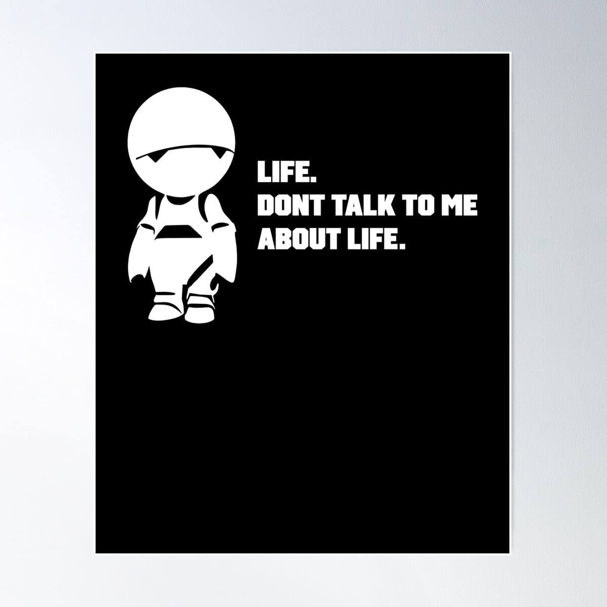 Hitchhiker'S Guide To The Galaxy Marvin Poster Wall Art, Modern Wall ...