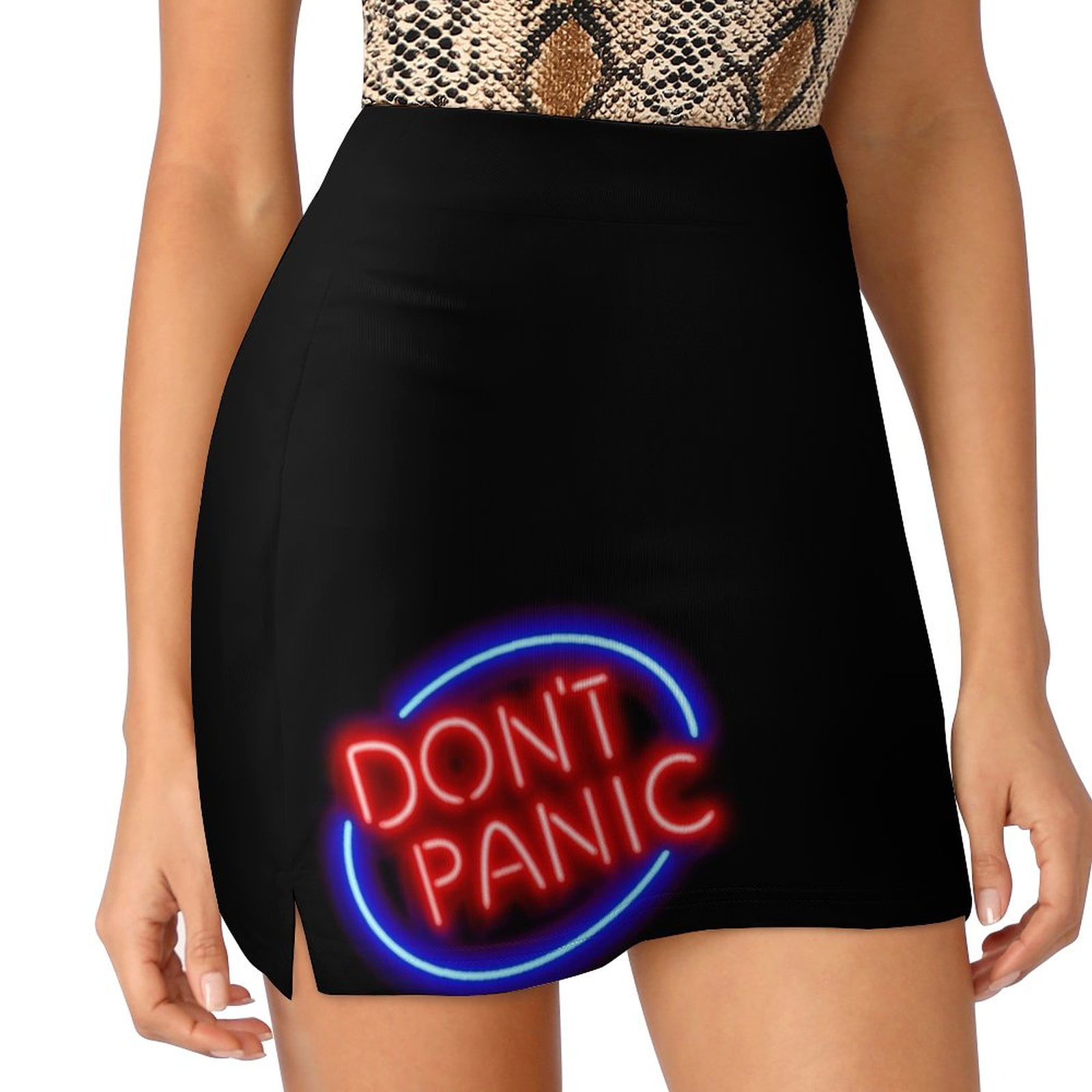 Hitchhiker's Guide - "Don't Panic" Neon Sign Light Proof Trouser Skirt ...