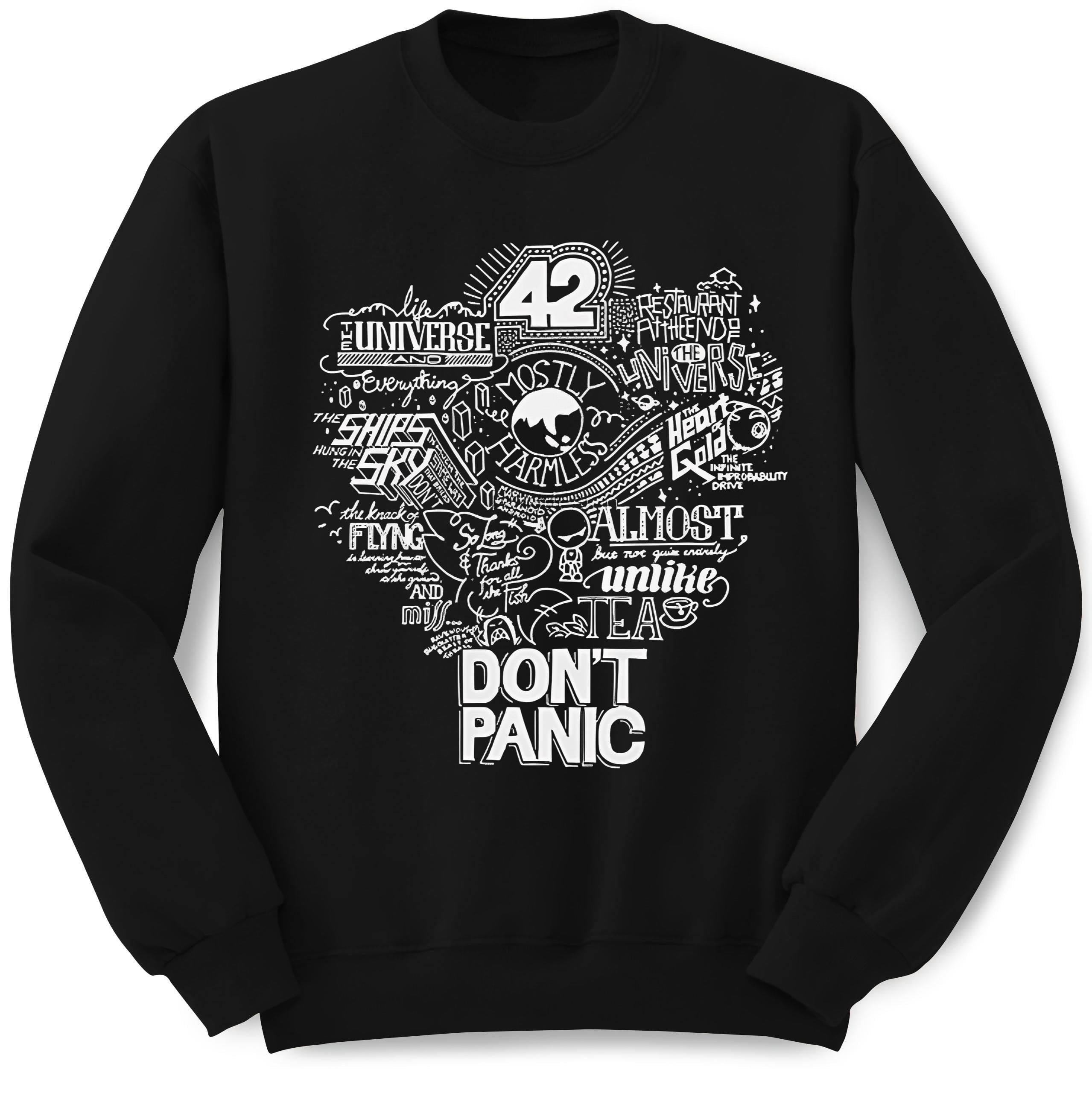 Hitchhiker's Guide to the Galaxy Don't Panic Shirt - Walmart.com