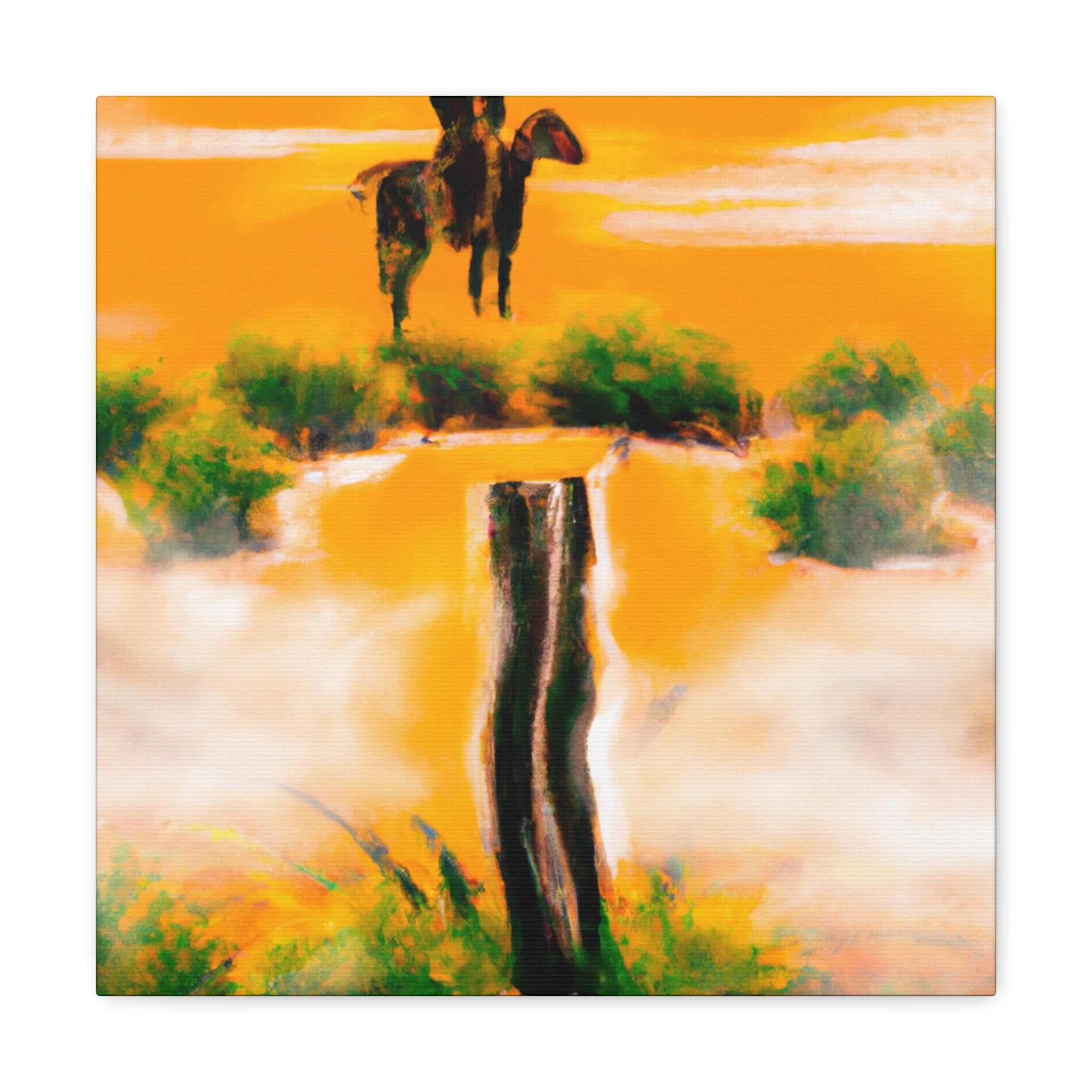 "Hitching Post in Bloom" - Canvas - Walmart.com