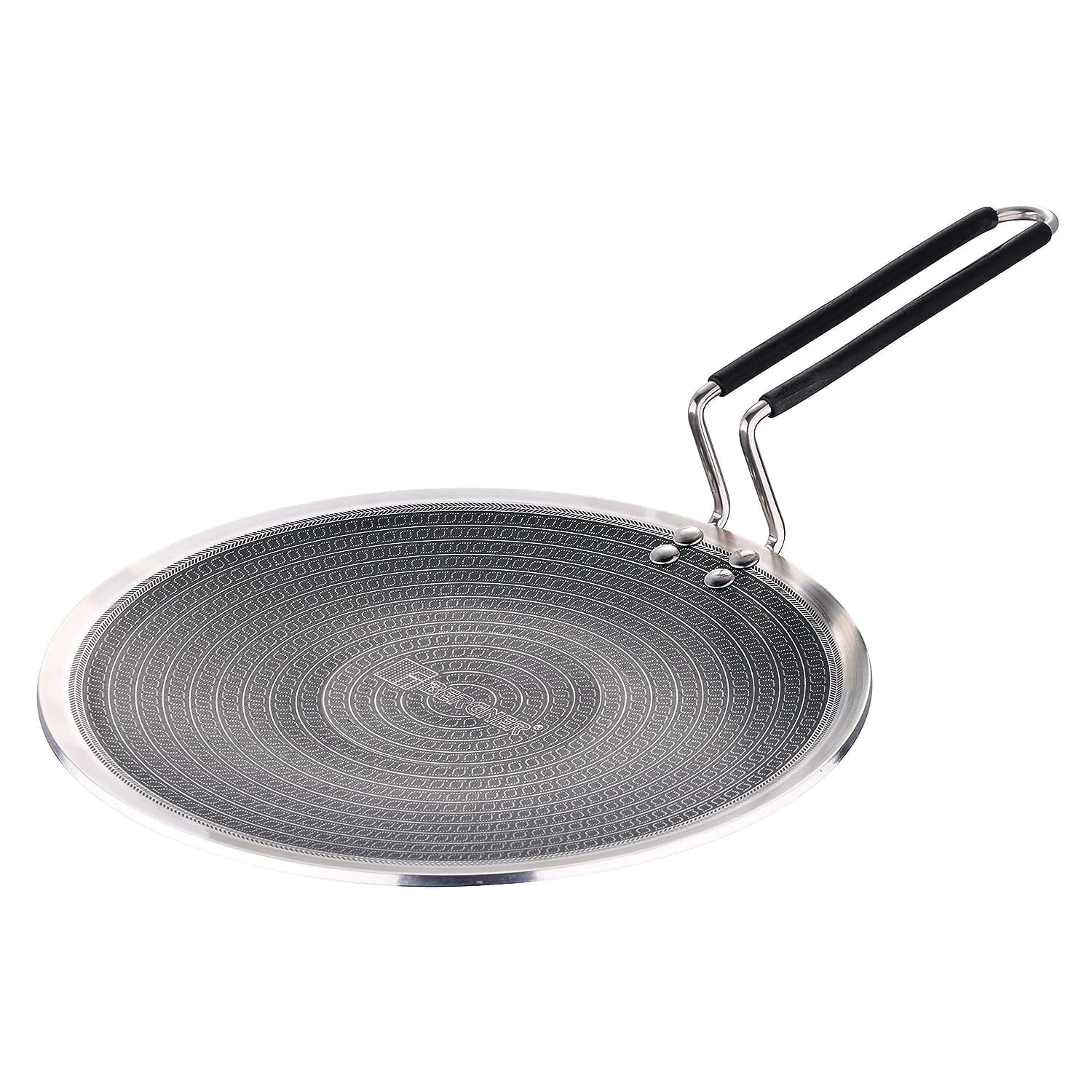 Hitech Triply Stainless Steel 26 Cm Concave Tawa | Non Stick Prism Tawa ...