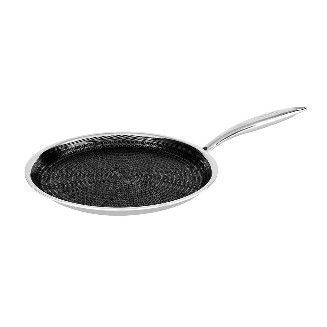 Hitech Triply Stainless Steel 28 Cm Dosa Tawa, Non Stick Prism Dosa ...