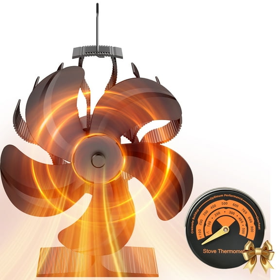 Heat Powered Fan Blade Replacement Part 5 Blades Aluminum Alloy Stove ...