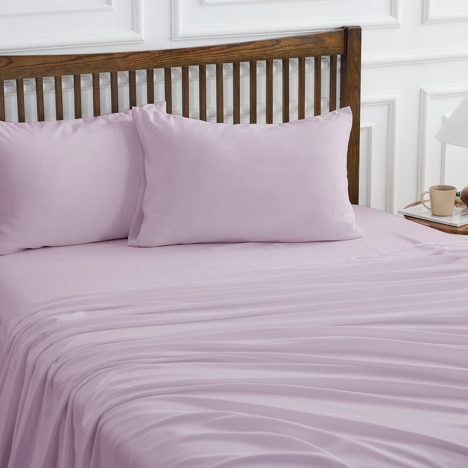 Hitime 4 Pieces Microfiber Full Sheet Set, Deep Pocket Fit 16 ...