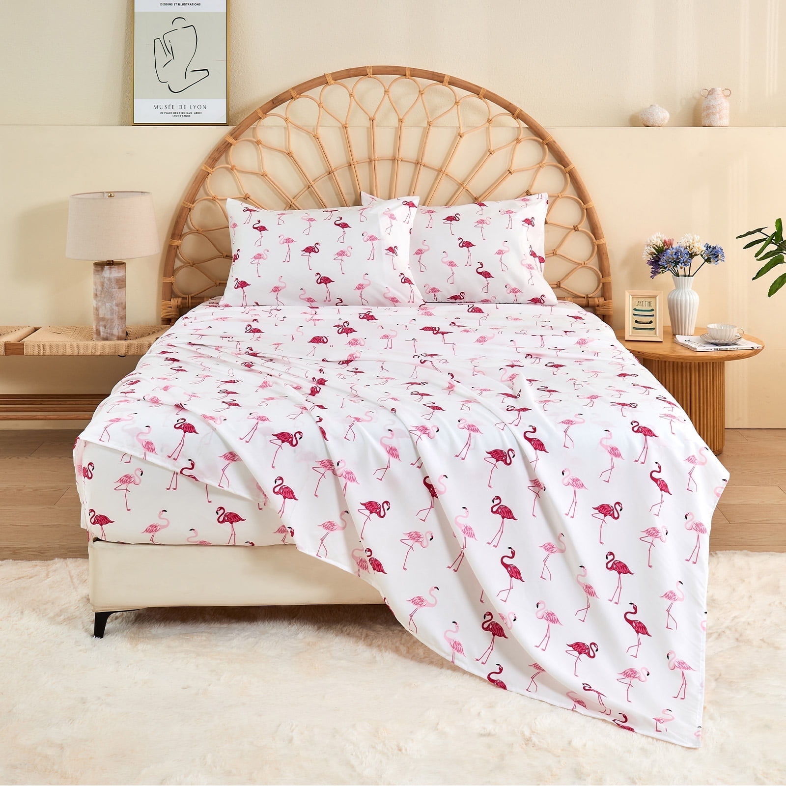 Hitime 4PC Deep Pocket Cal King Sheet Set Fit 14", Breathable ...